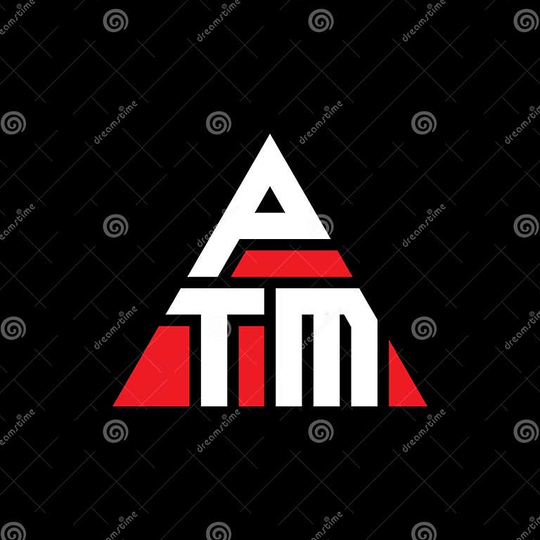 PTM Triangle Letter Logo Design with Triangle Shape. PTM Triangle Logo ...
