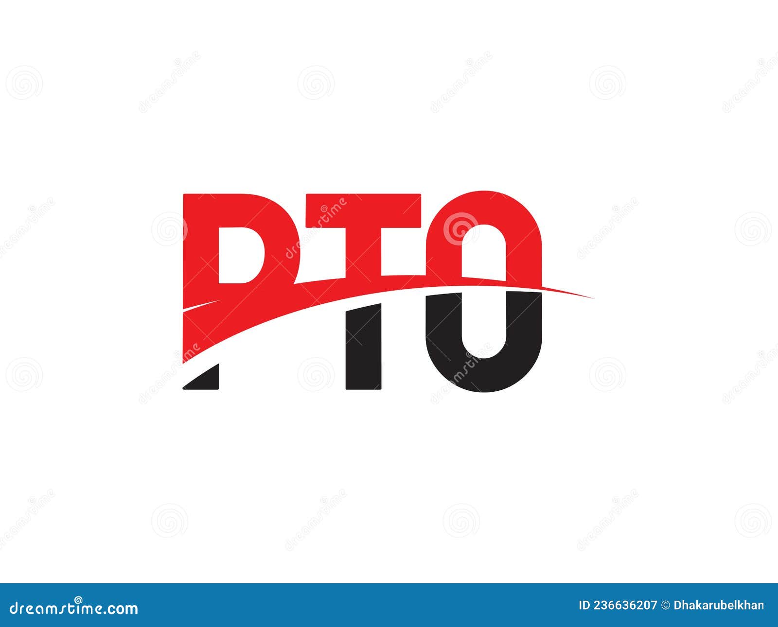 PTO Letter Initial Logo Design Vector Illustration Stock Vector ...