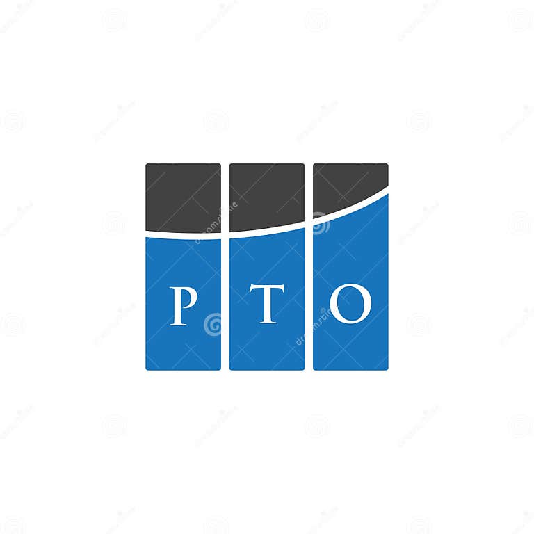 PTO Letter Logo Design on WHITE Background. PTO Creative Initials ...