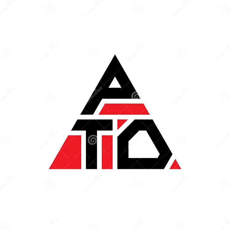 PTO Triangle Letter Logo Design with Triangle Shape. PTO Triangle Logo ...