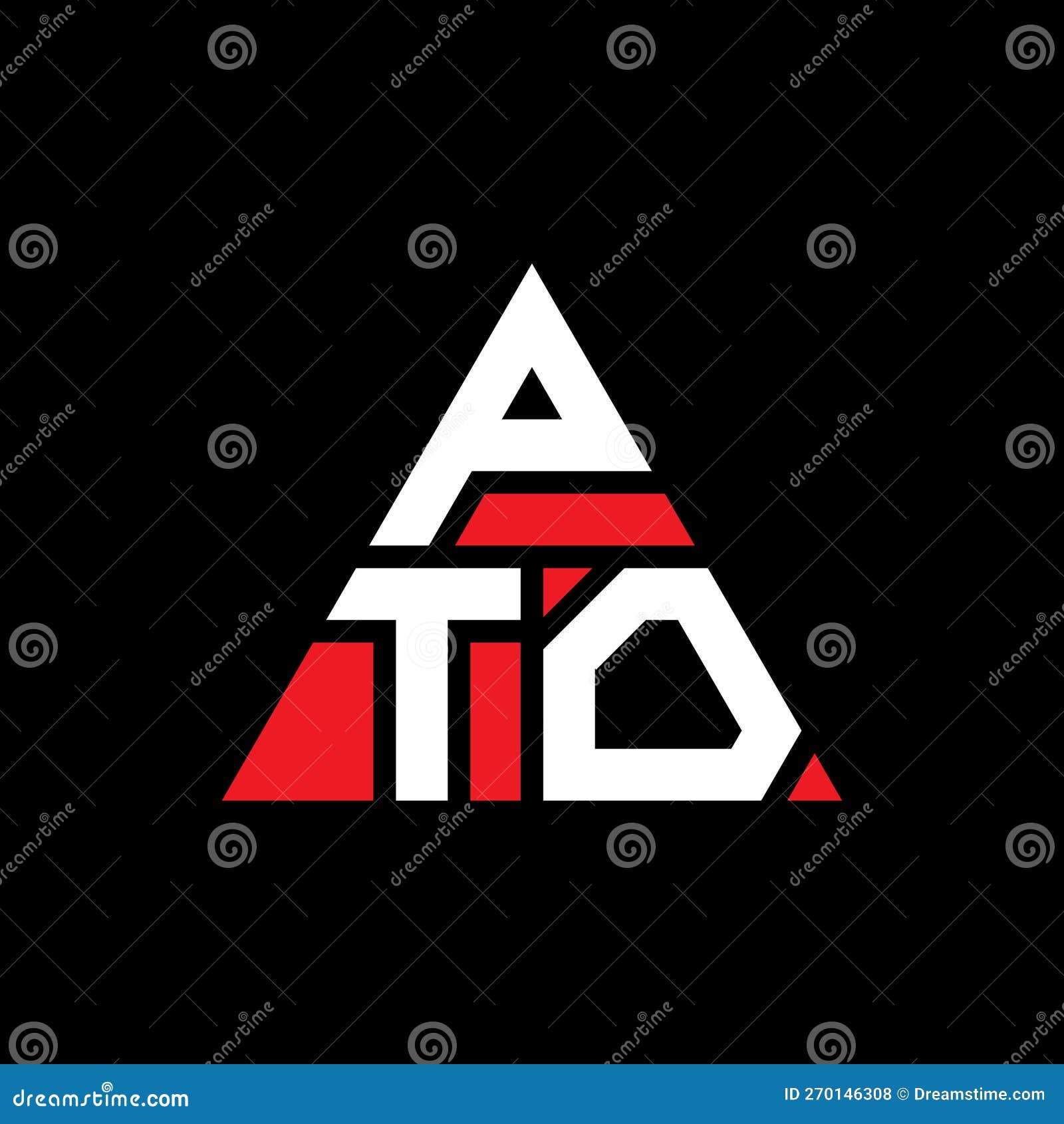 PTO Triangle Letter Logo Design with Triangle Shape. PTO Triangle Logo ...