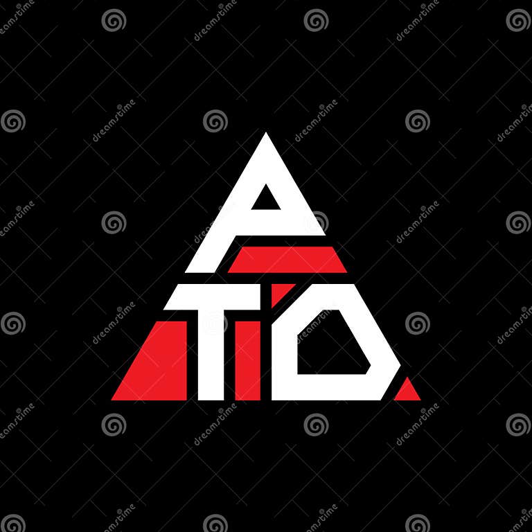 PTO Triangle Letter Logo Design with Triangle Shape. PTO Triangle Logo ...