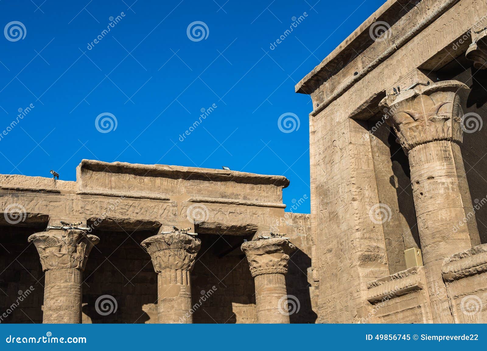 Ptolemaic Temple of Horus, Edfu, Egypt. Stock Image - Image of ...