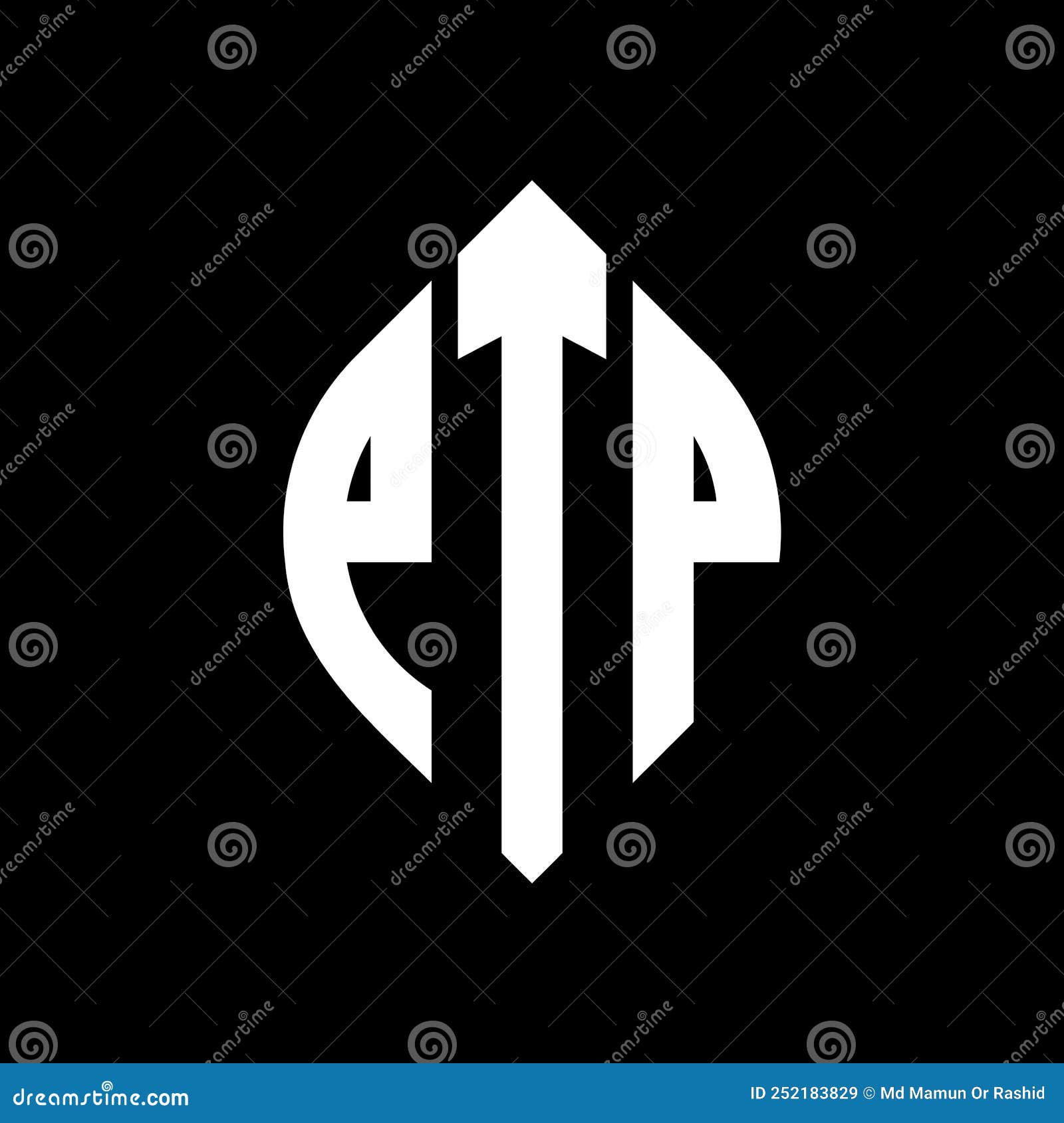 PTP Circle Letter Logo Design with Circle and Ellipse Shape. PTP ...