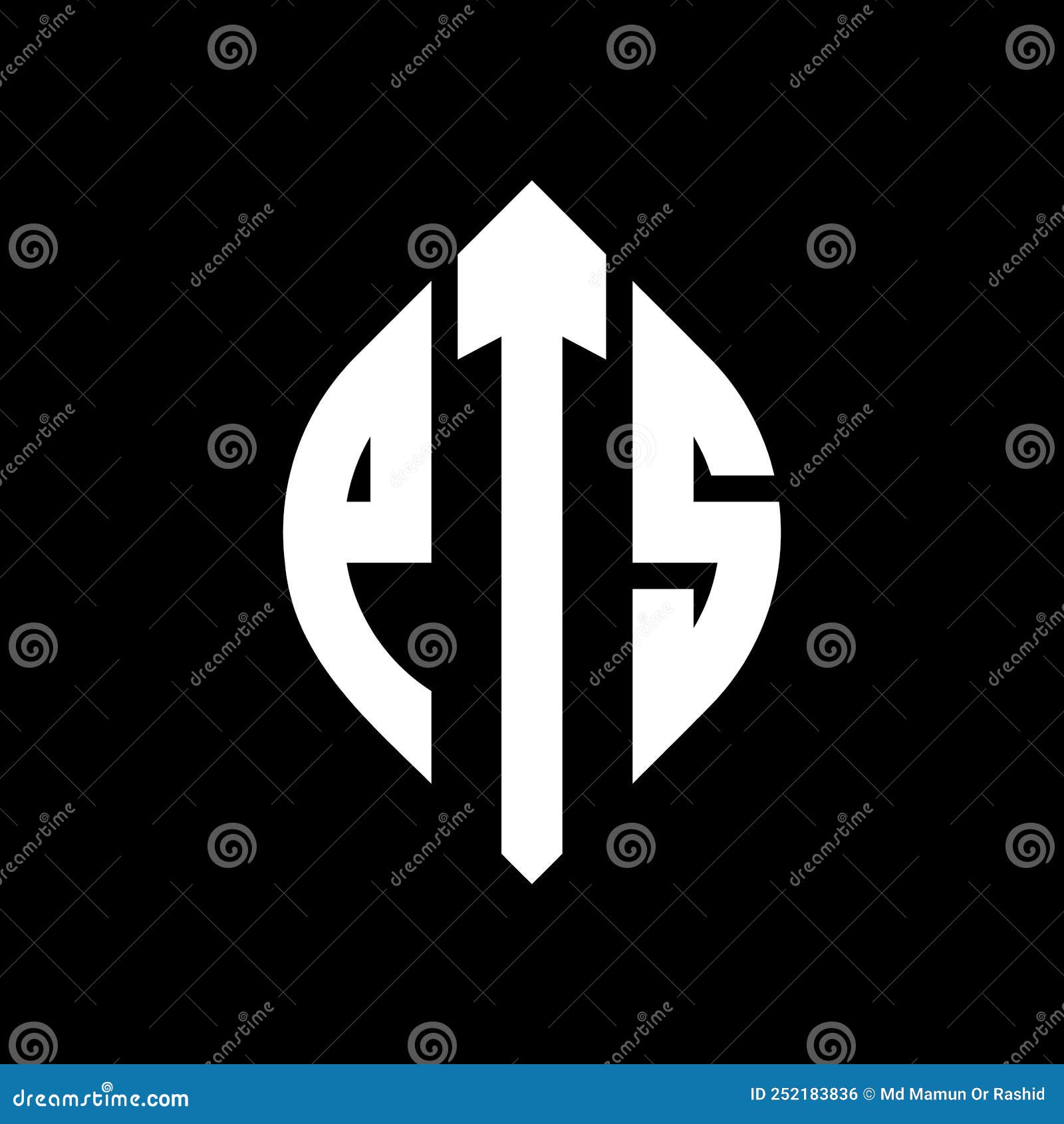 PTS Circle Letter Logo Design with Circle and Ellipse Shape. PTS ...