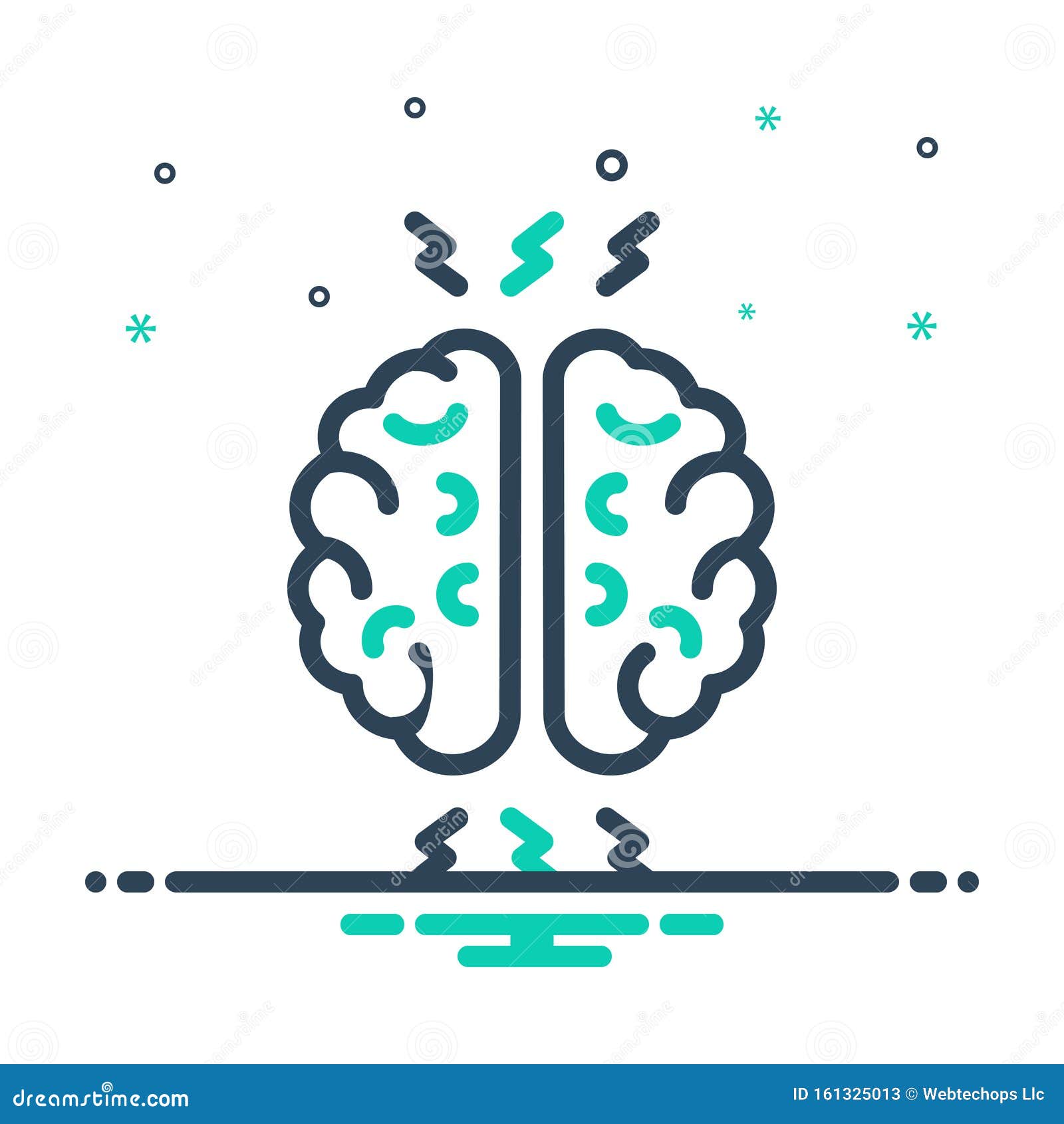 Mix Icon for Ptsd, Post Traumatic and Stress Stock Vector ...