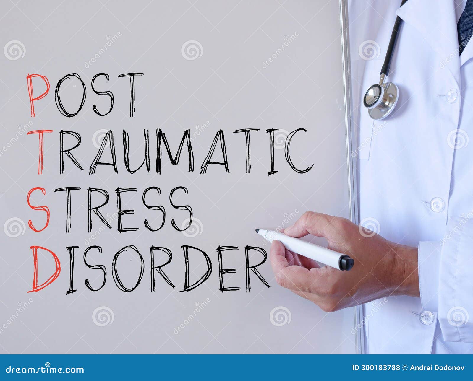 PTSD Post Traumatic Stress Disorder is Shown Using the Text Stock Photo ...