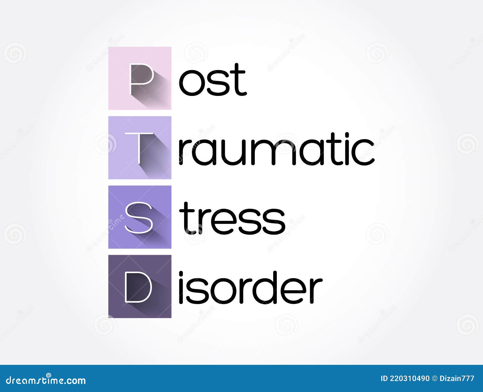PTSD - Posttraumatic Stress Disorder Acronym, Medical Concept ...