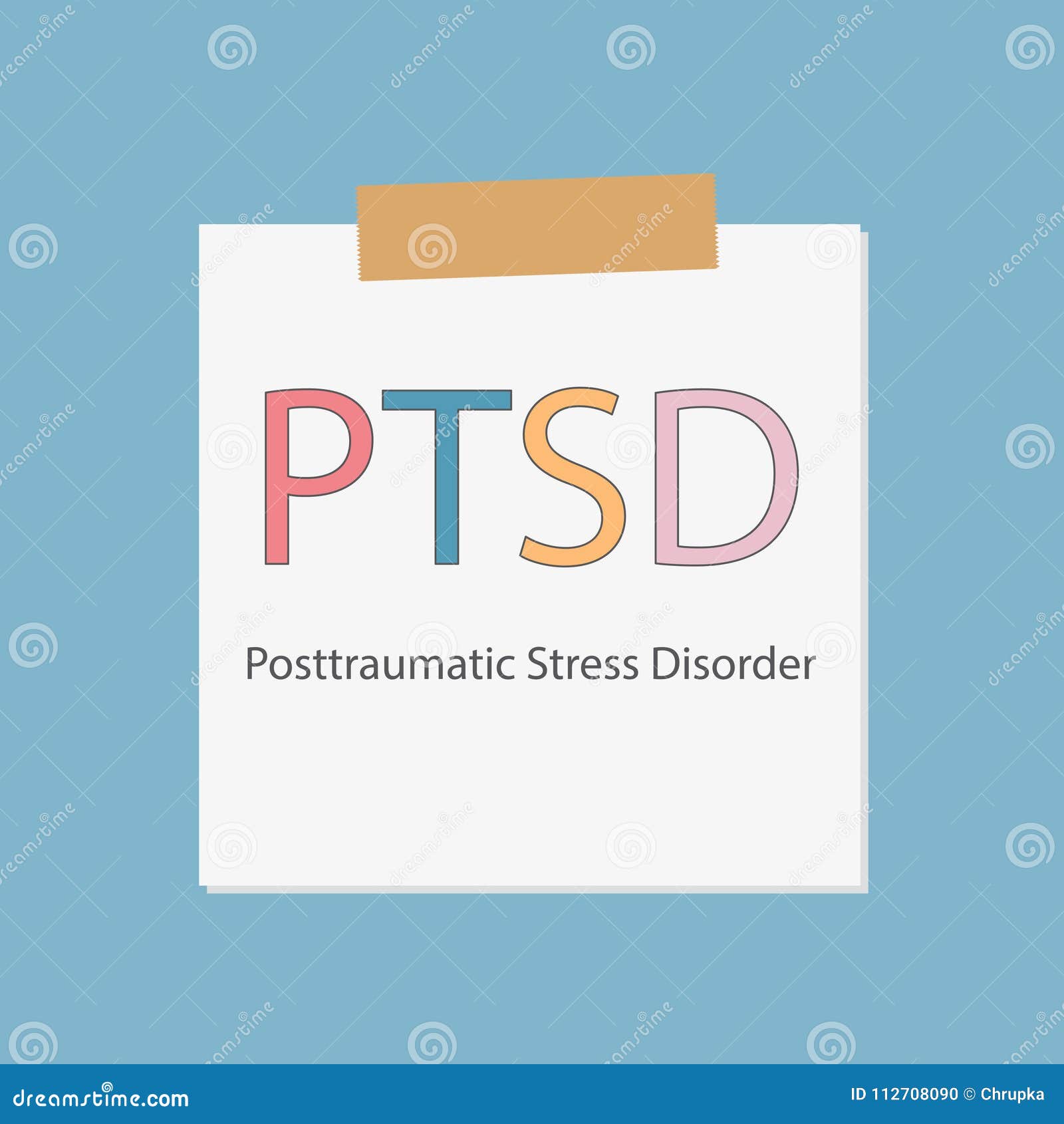 PTSD Posttraumatic Stress Disorder Written in Notebook Paper Stock ...