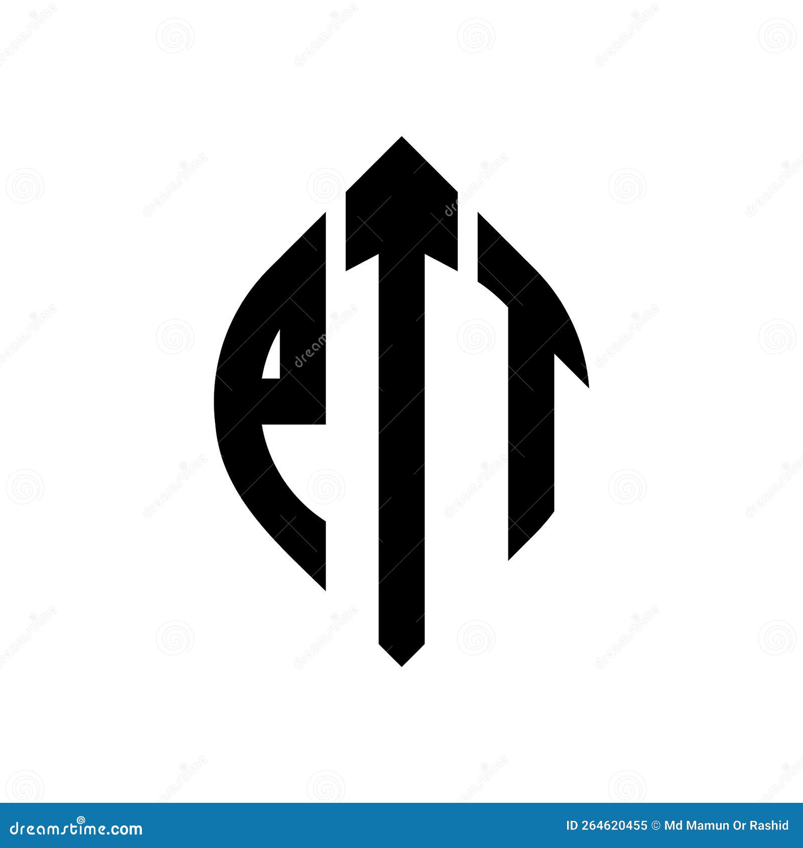 PTT Circle Letter Logo Design with Circle and Ellipse Shape. PTT ...