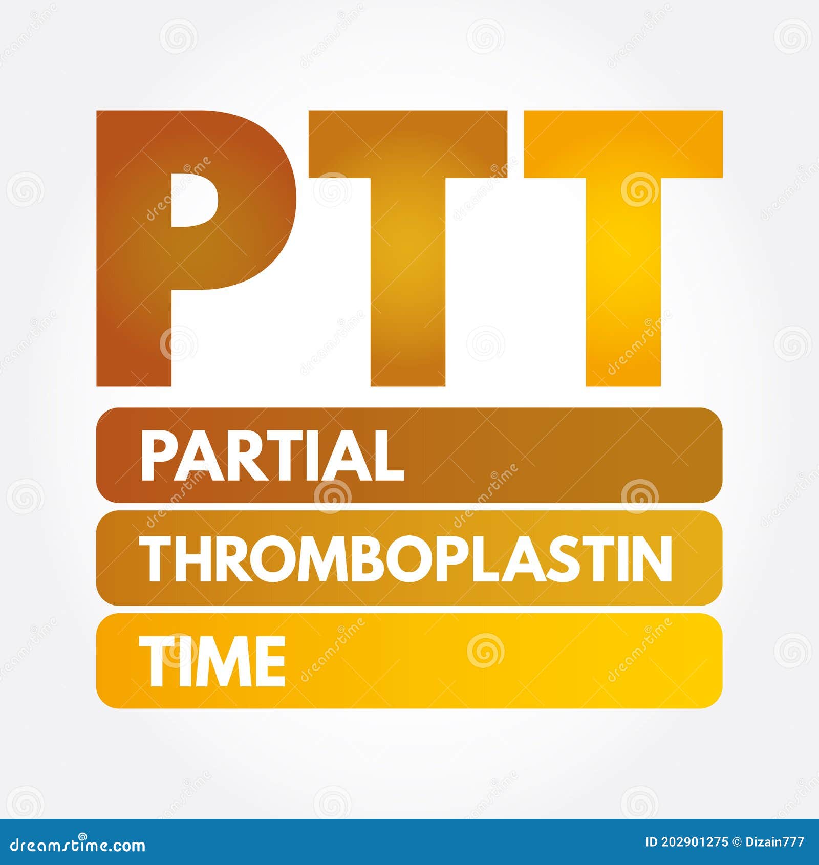 PTT - Partial Thromboplastin Time Acronym Stock Illustration ...
