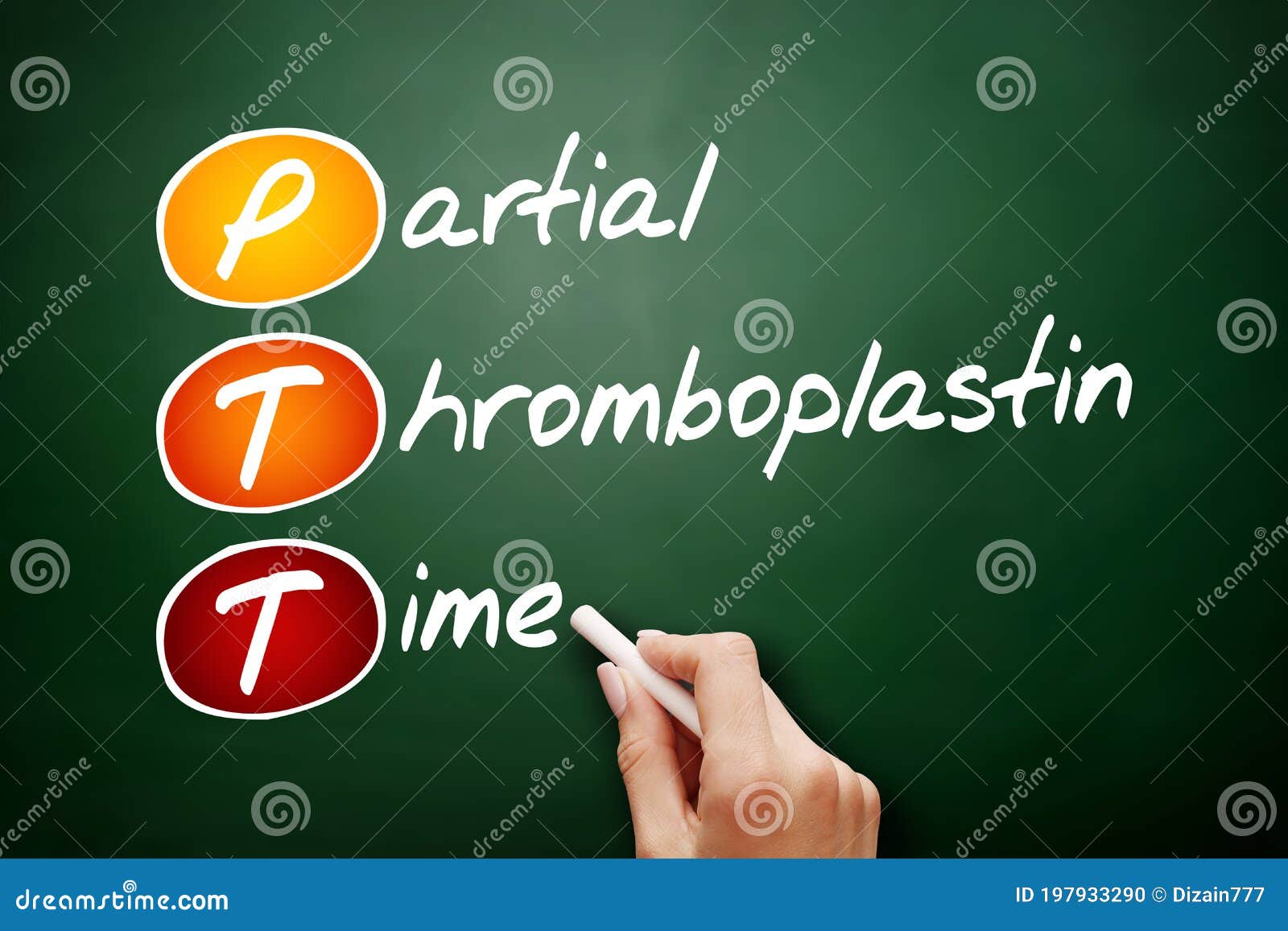 PTT - Partial Thromboplastin Time Acronym Stock Photo - Image of ...