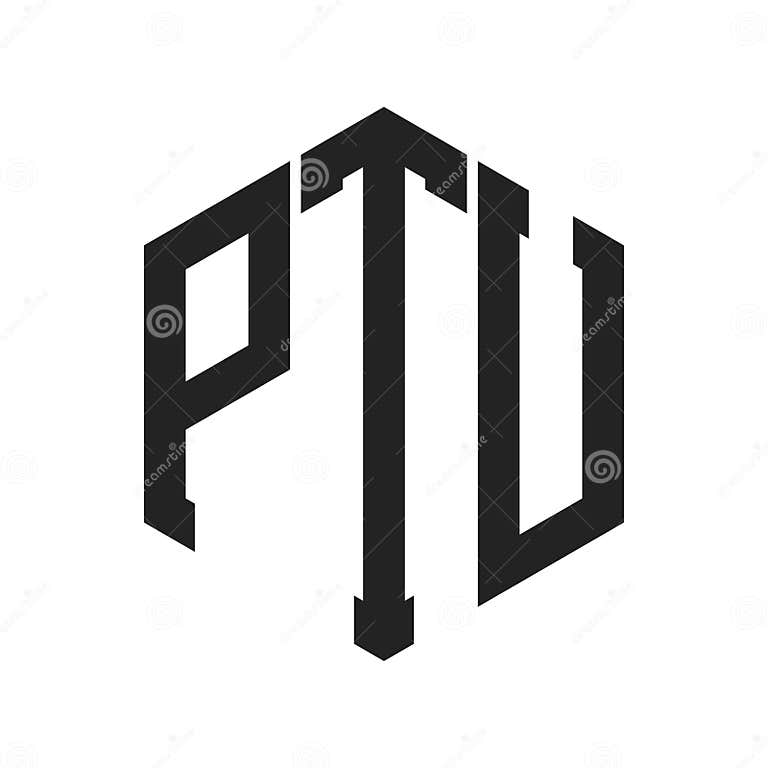 PTU Logo Design. Initial Letter PTU Monogram Logo Using Hexagon Shape ...