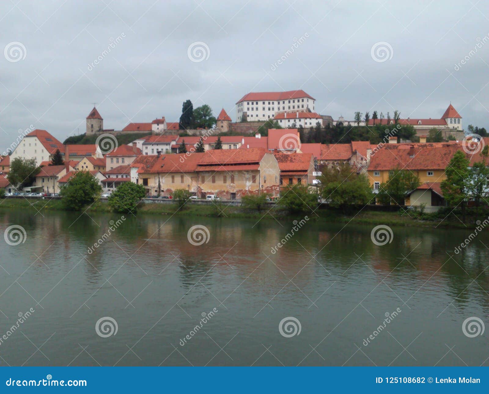 Ptuj stock photo. Image of lake, ptuj, river, city - 125108682