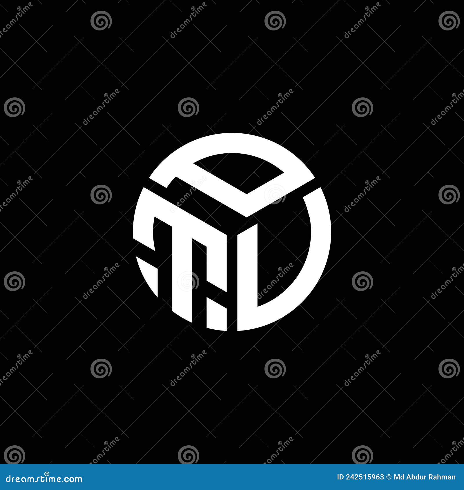 PTV Letter Logo Design on Black Background. PTV Creative Initials ...