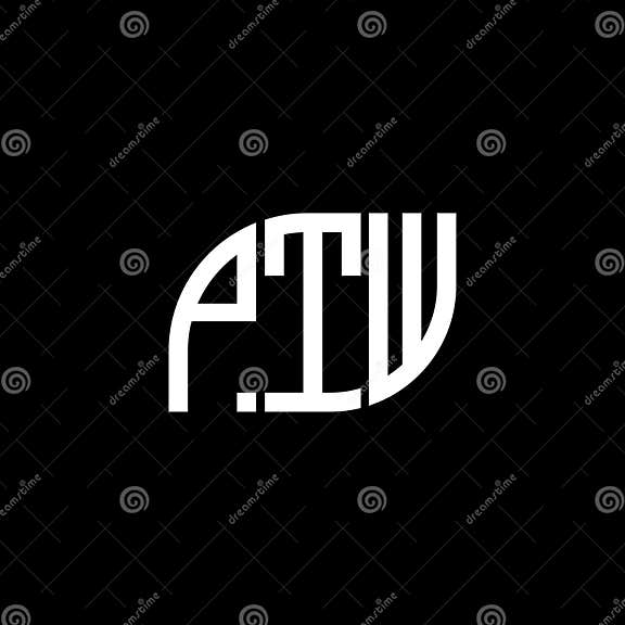 PTW Letter Logo Design on Black Background.PTW Creative Initials Letter ...