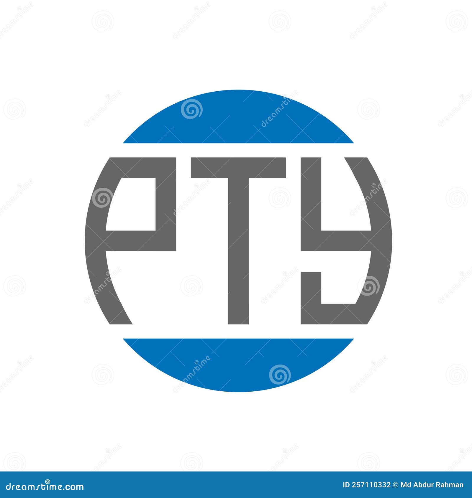 PTY Letter Logo Design on White Background. PTY Creative Initials ...