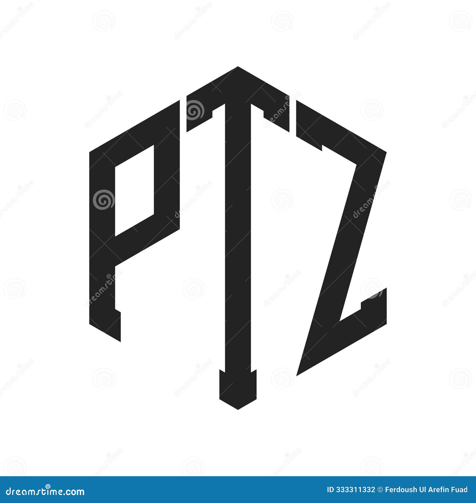 PTZ Logo Design. Initial Letter PTZ Monogram Logo Using Hexagon Shape ...