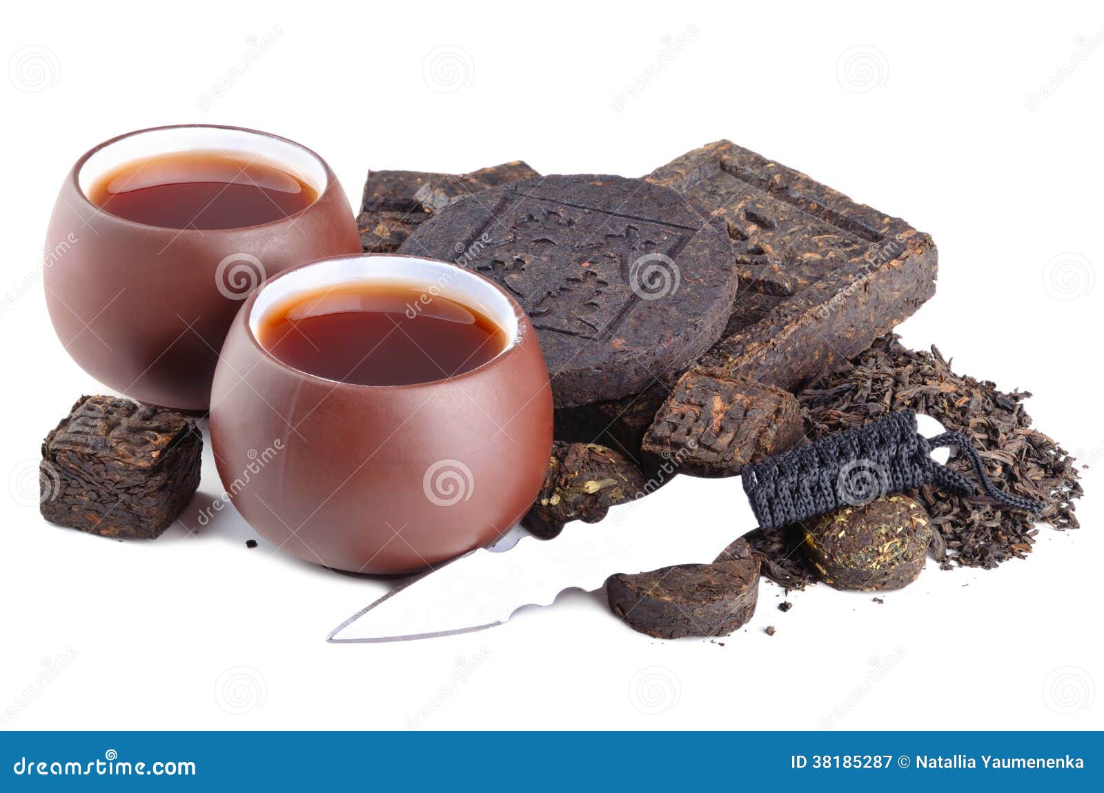 Pu-erh tea stock image. Image of brown, puerh, briquette - 38185287