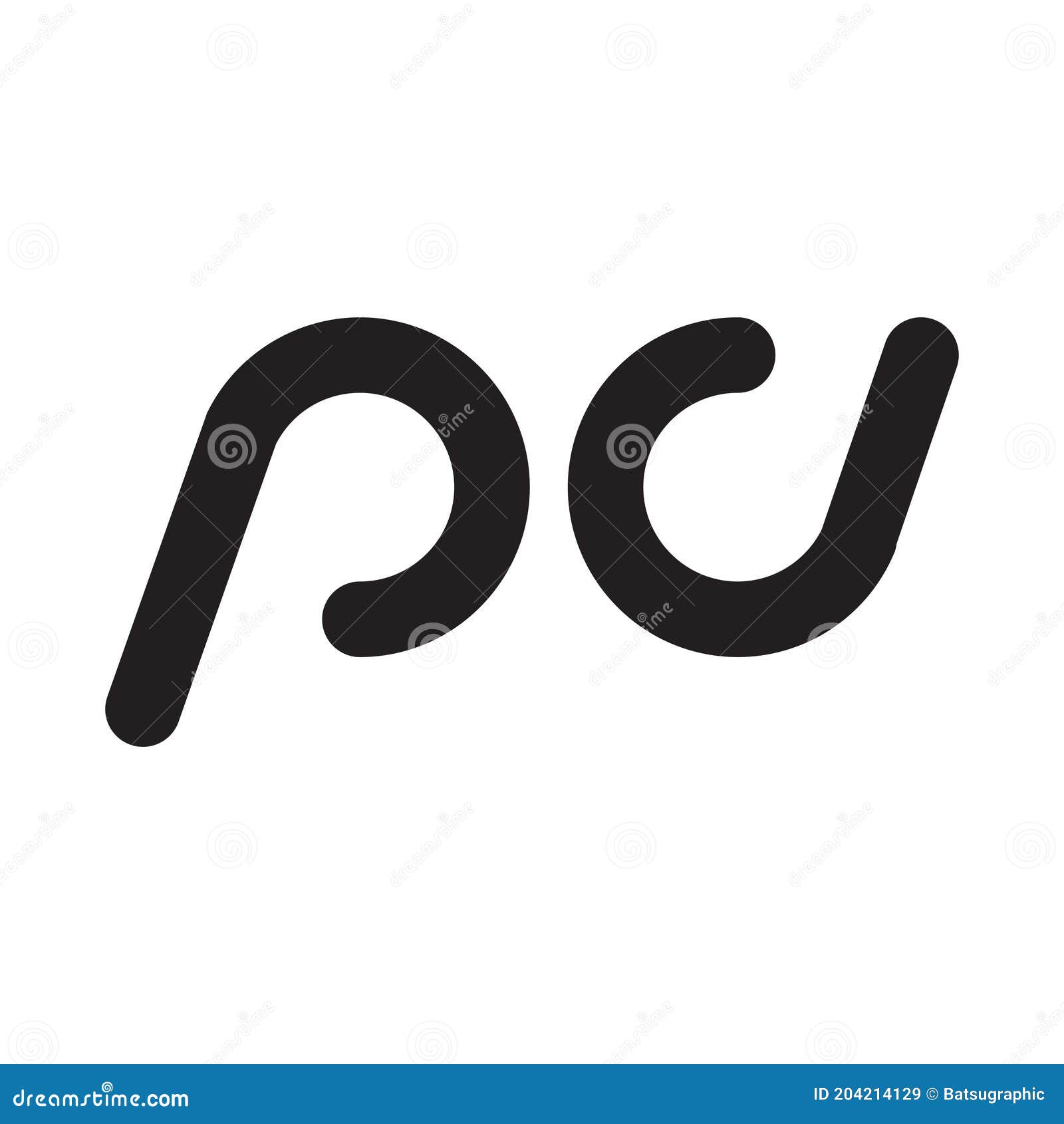 Pu Initial Letter Vector Logo Icon Stock Vector - Illustration of name ...
