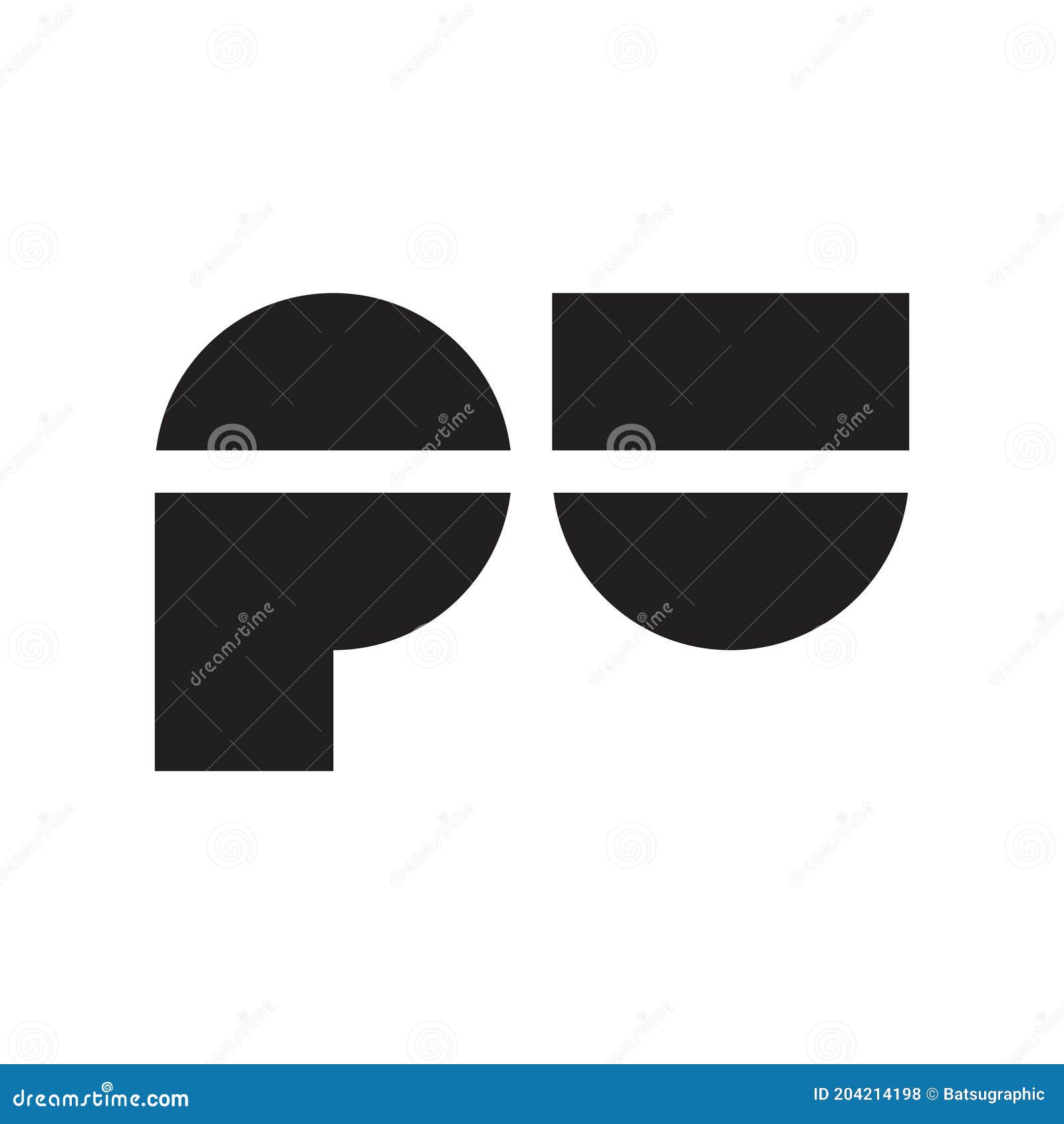 Pu Initial Letter Vector Logo Icon Stock Vector - Illustration of ...