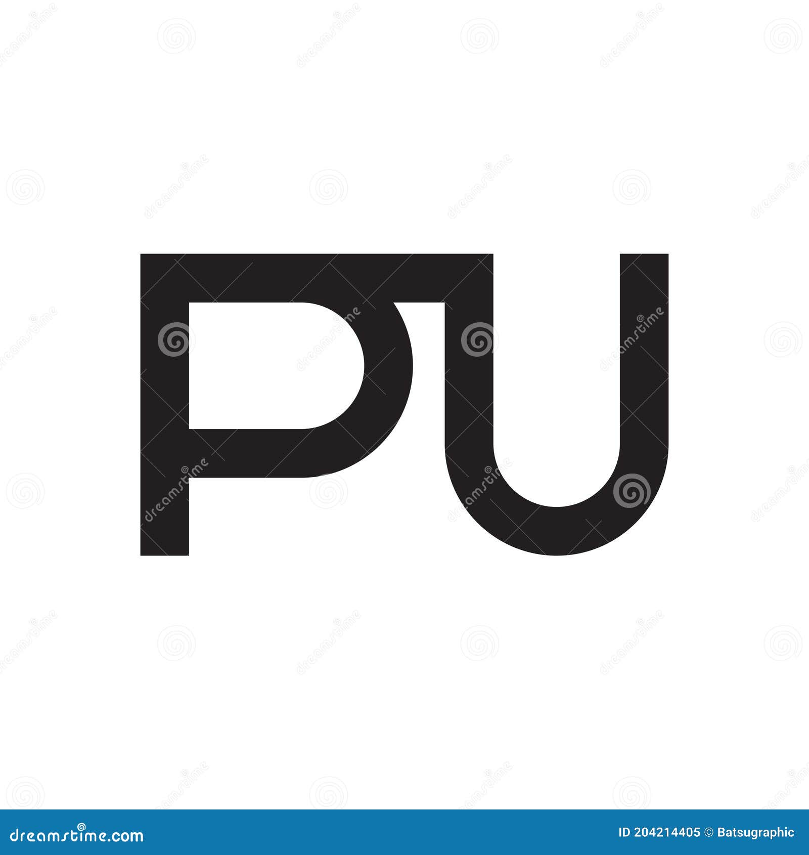 Pu Initial Letter Vector Logo Icon Stock Vector - Illustration of ...