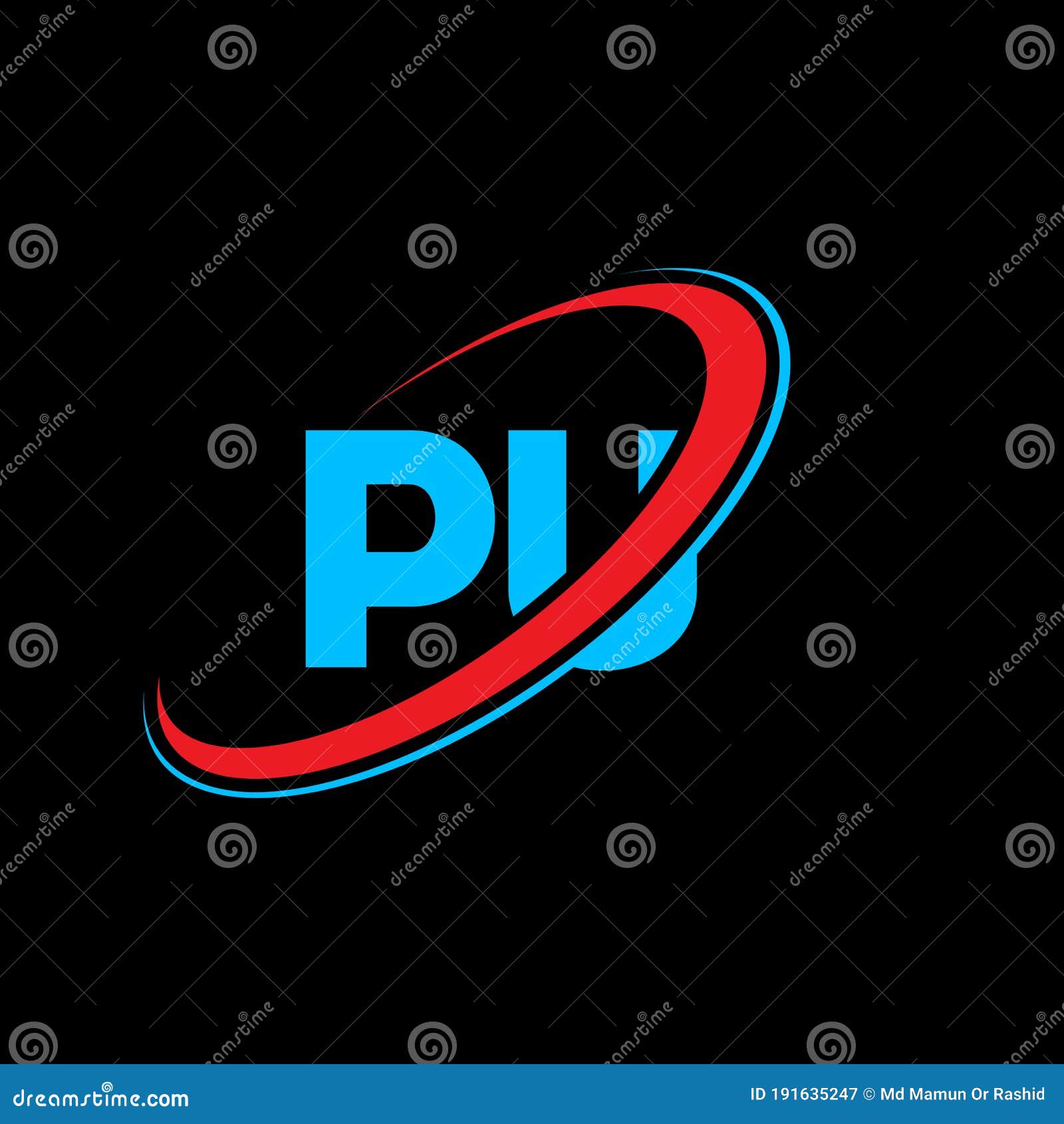 PU P U Letter Logo Design. Initial Letter PU Linked Circle Uppercase ...