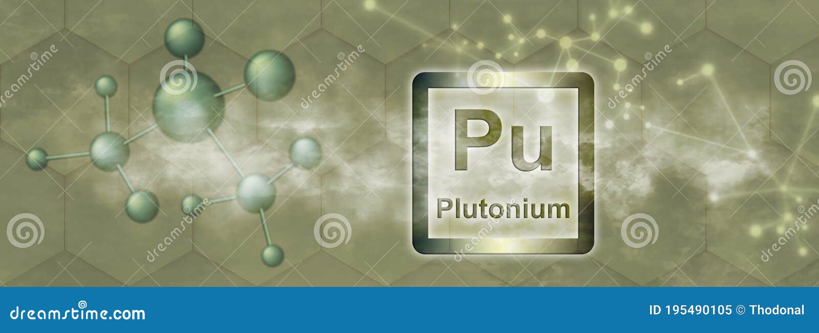 Pu Symbol. Plutonium Chemical Element Stock Illustration - Illustration ...