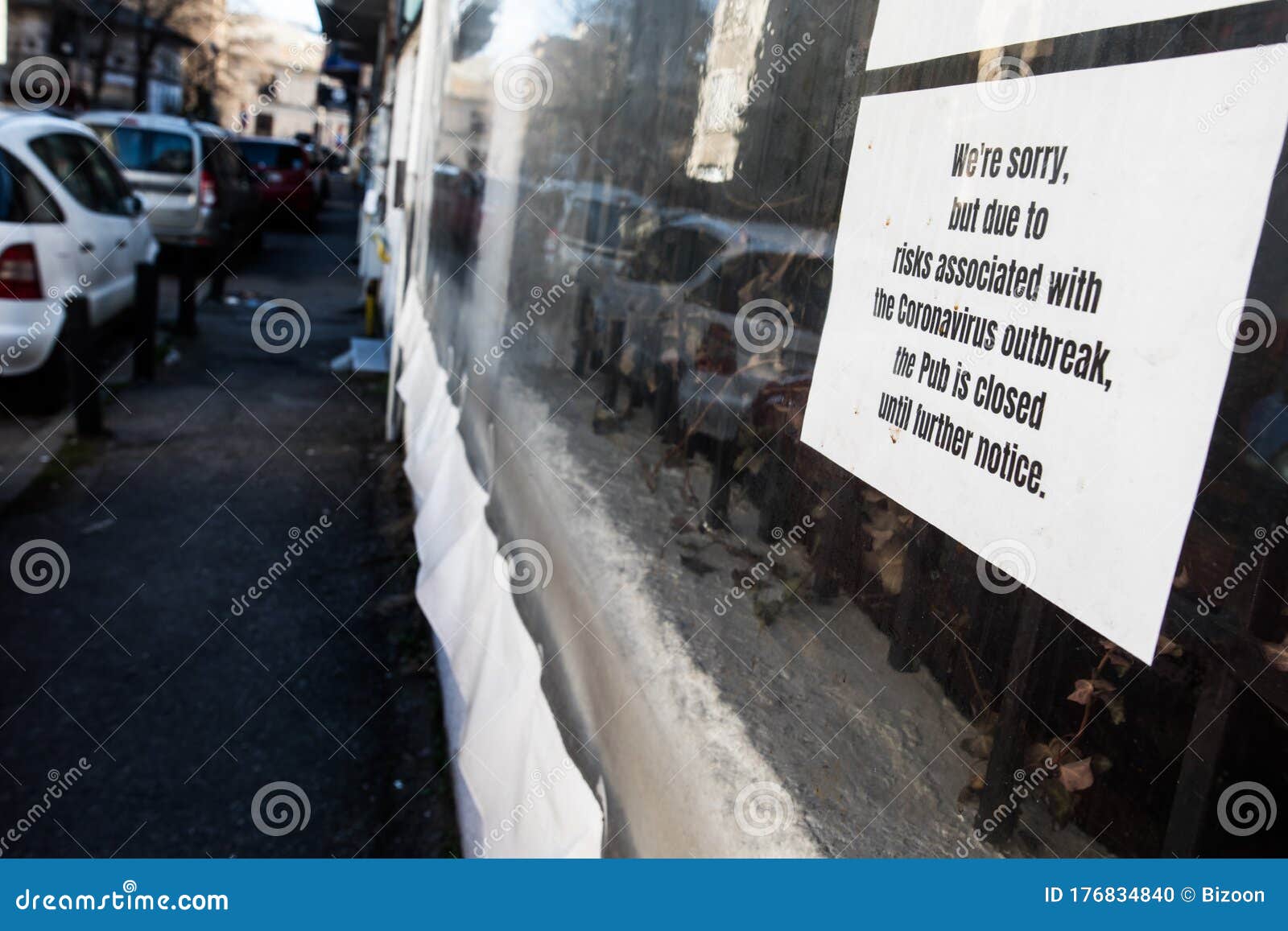 Pub Closed Due To Coronavirus Stock Photo - Image of danger, alcohol ...