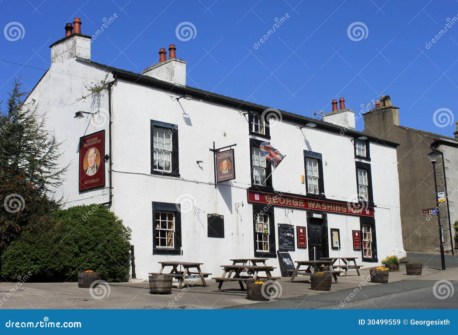 Pub Di George Washington a Warton (Nord) Lancashire Immagine Stock ...