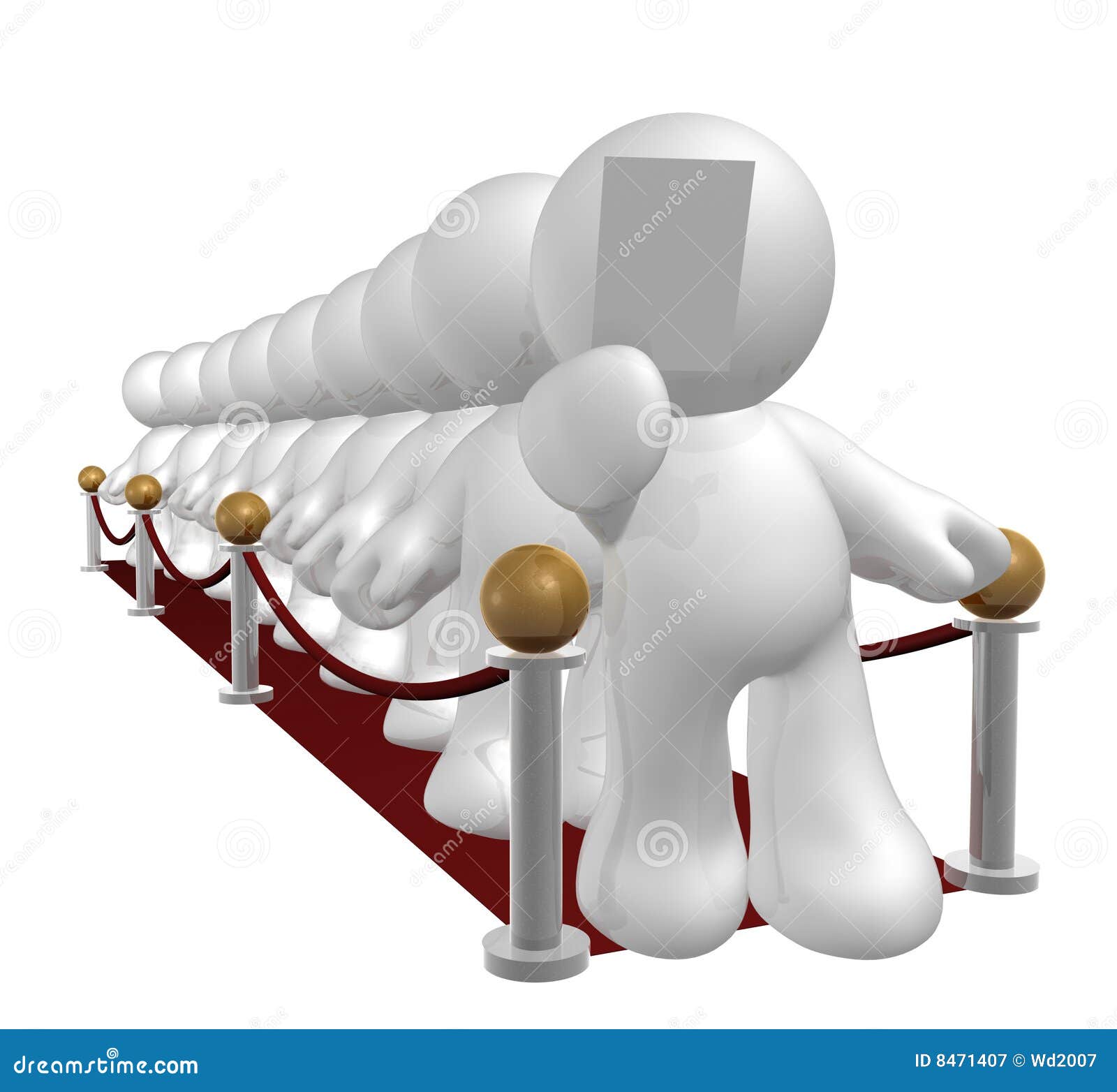 Pub Entry Queue with Red Carpet Line Stock Illustration - Illustration ...