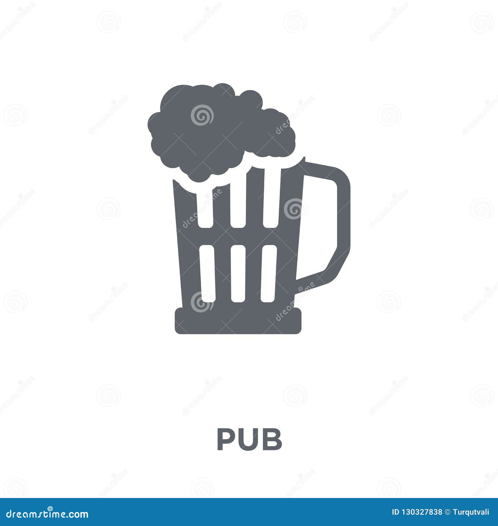 Pub Icon from Drinks Collection. Stock Vector - Illustration of glass ...