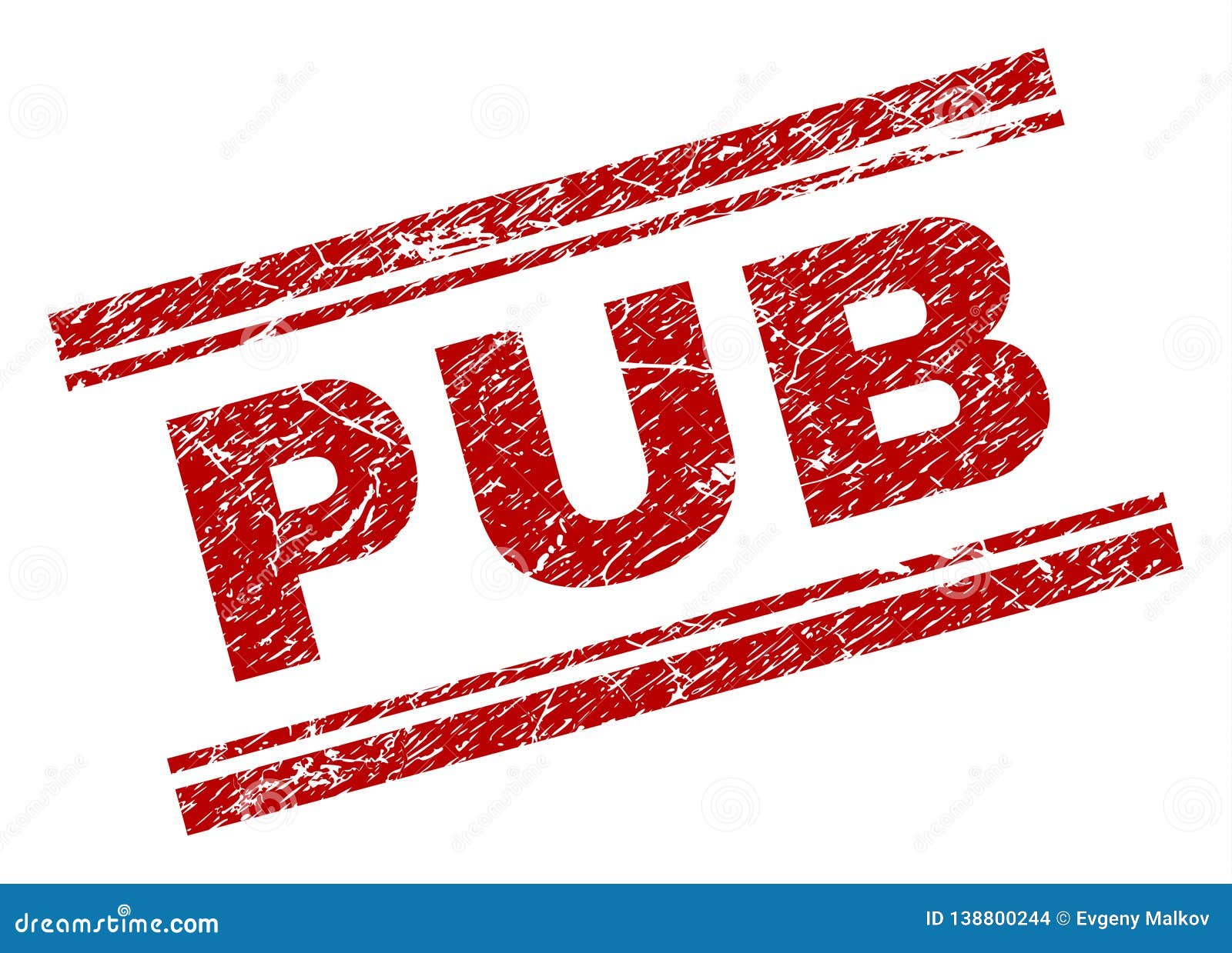 Scratched Textured PUB Stamp Seal Stock Vector - Illustration of ...