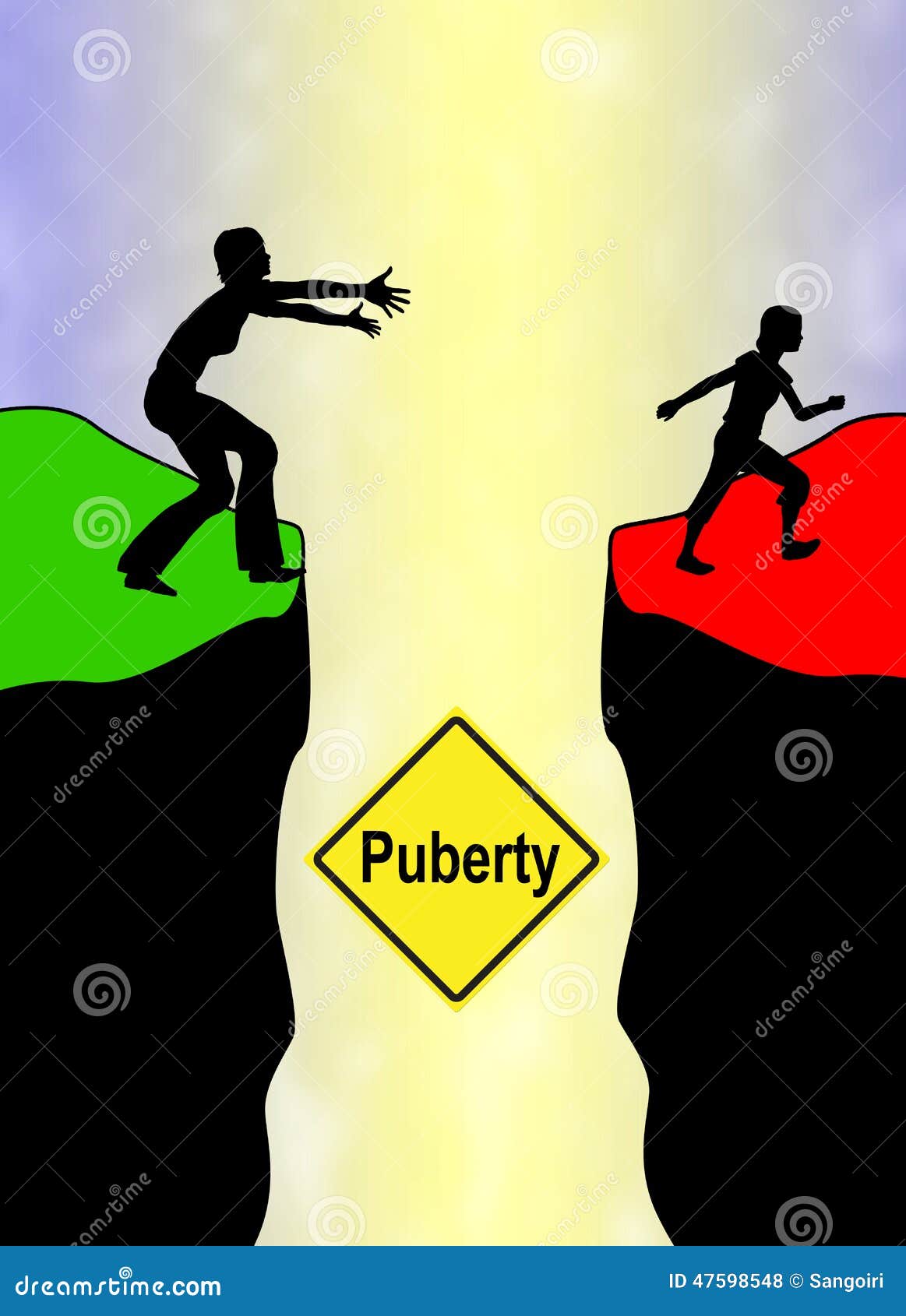 Puberteit van Meisje stock illustratie. Illustration of droom - 47598548