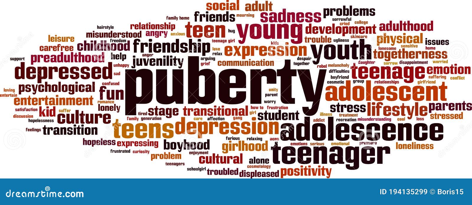 Puberty Word Cloud Cartoon Vector | CartoonDealer.com #173539095