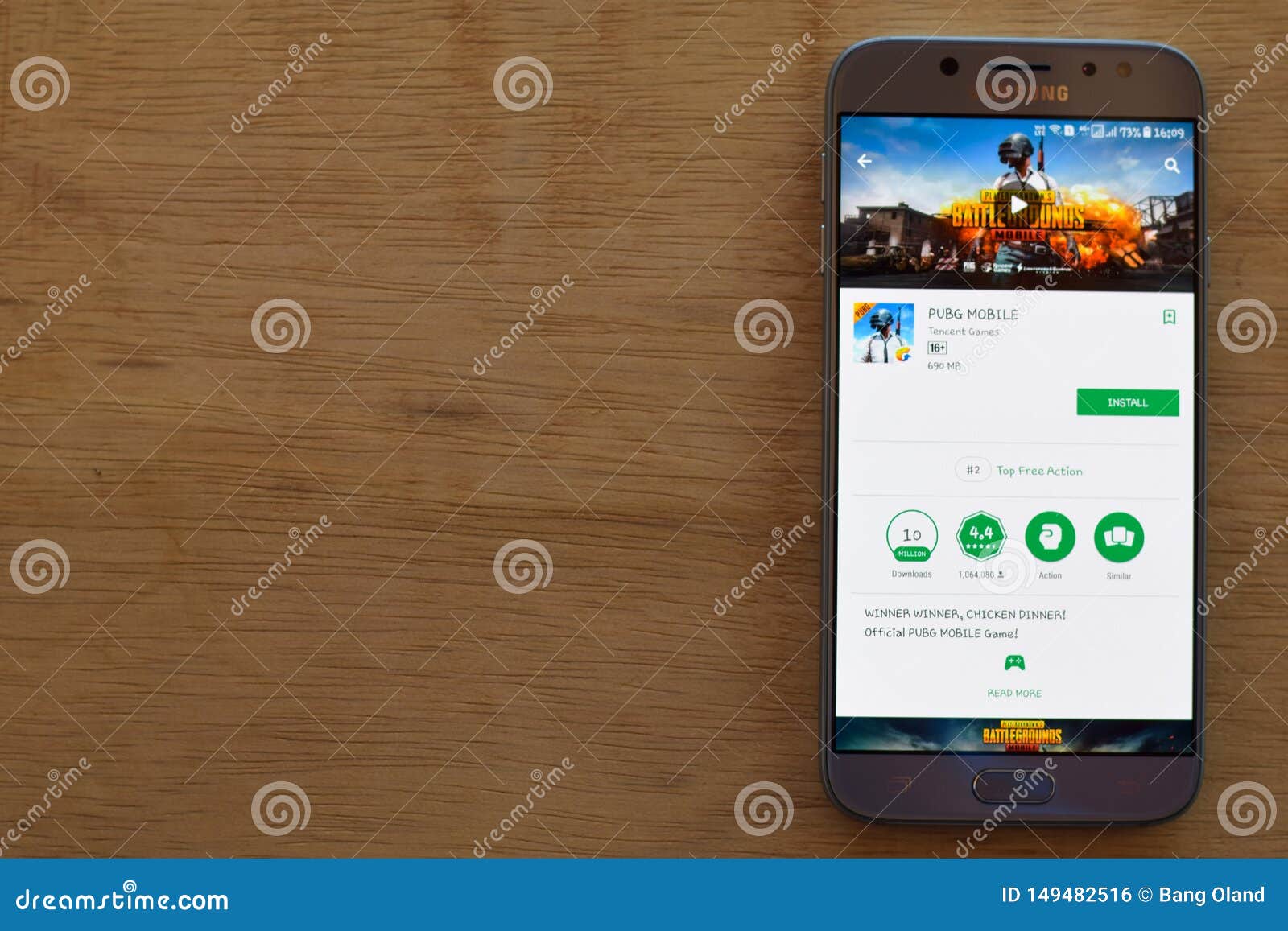 PUBG MOBILE Dev Application on Smartphone Screen. PUBG MOBILE is a ...