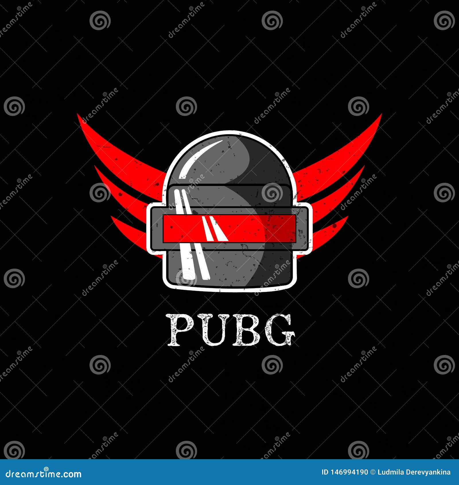 PUBG - PlayerUnknowns Battlegrounds Game. Vector Helmet from ...