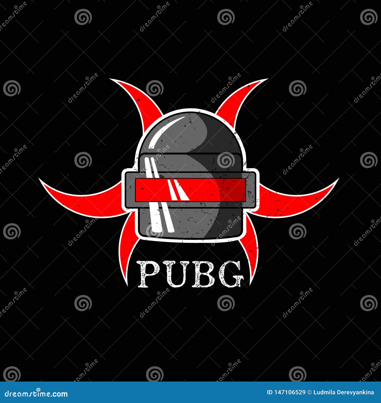 PUBG - PlayerUnknowns Battlegrounds Game. Vector Helmet from ...