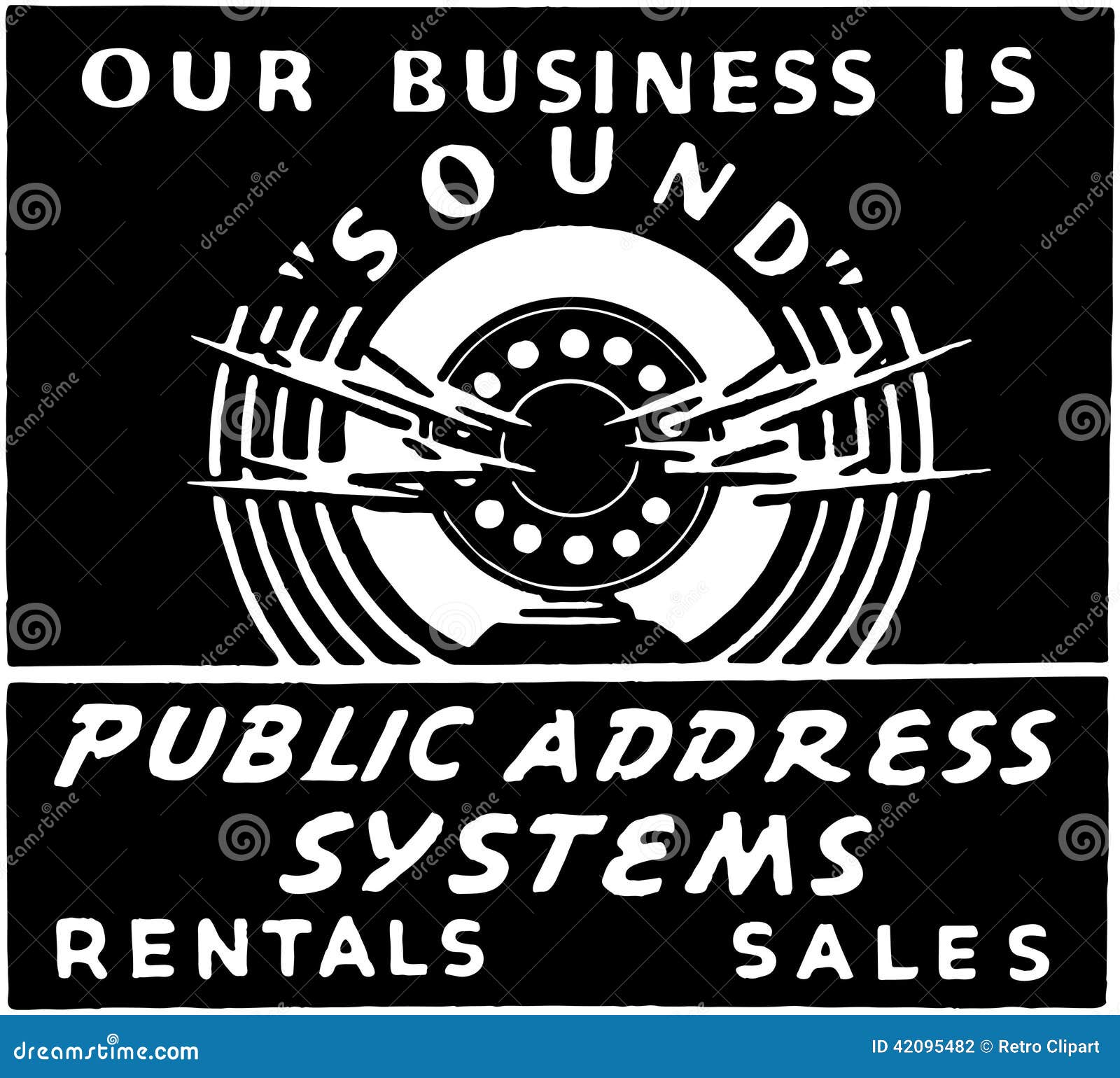 Public Address System stock vector. Illustration of components - 42095482