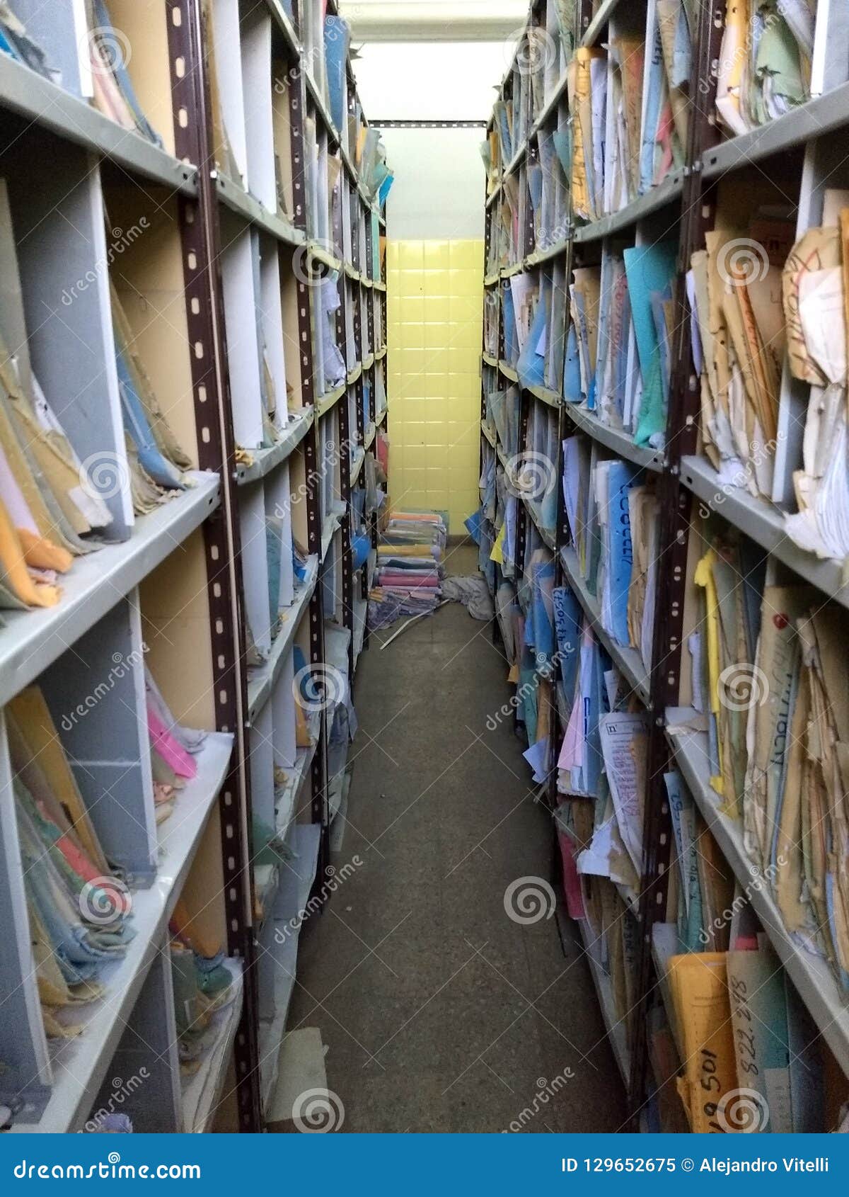 Public Administration Folders Overflowed Collapsed Stock Image - Image ...