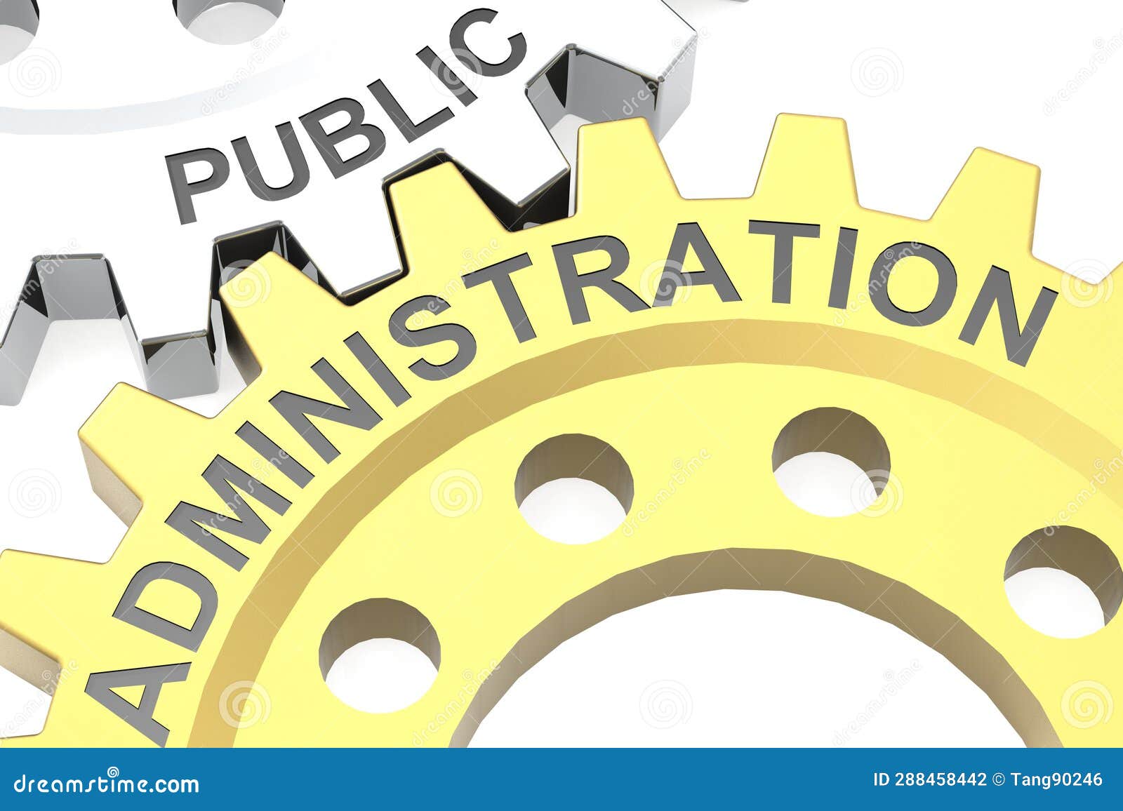 Public Administration Word on Metal Gear Stock Illustration ...