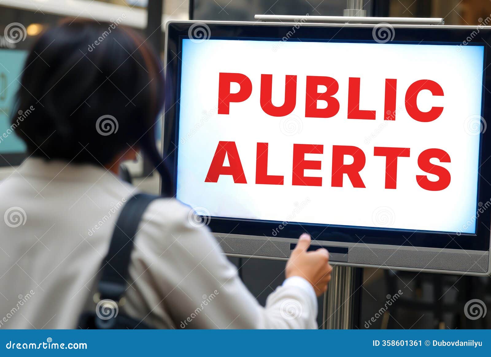 Public Alerts Word Text on Tv Screen Stock Illustration - Illustration ...