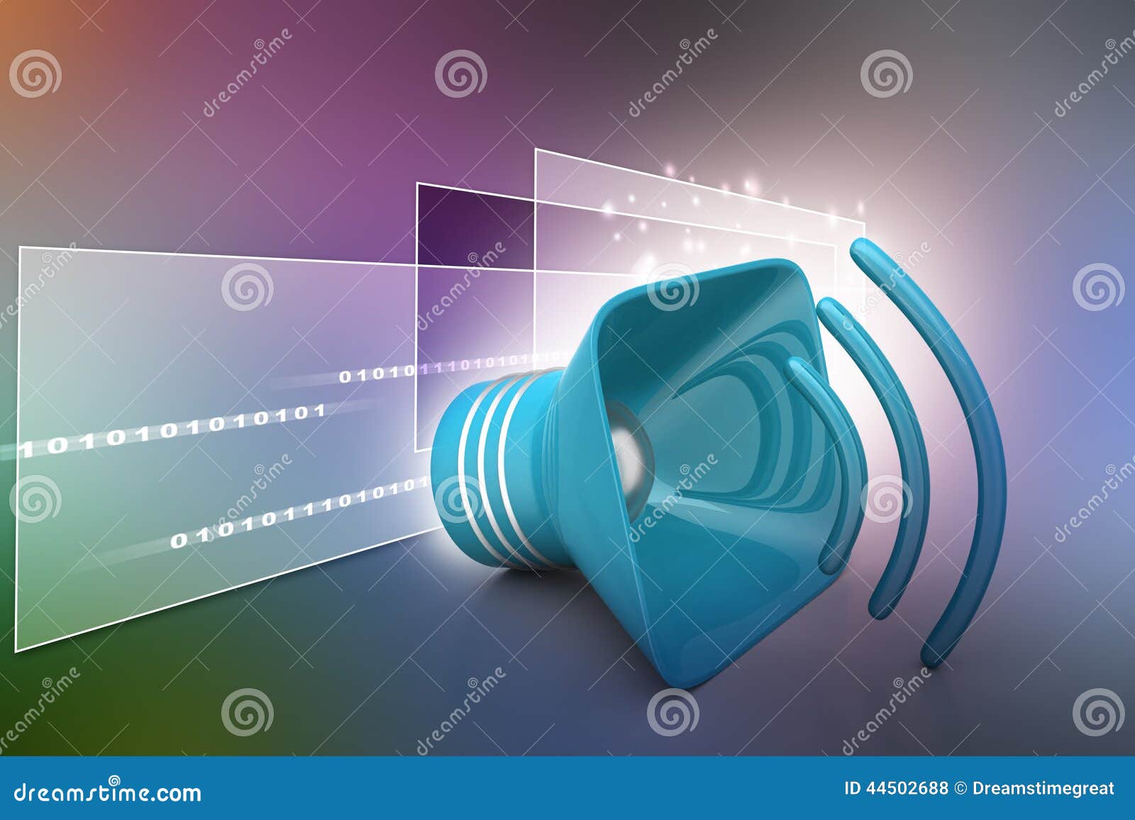 Public Announcement Loudspeaker Stock Illustration - Illustration of ...
