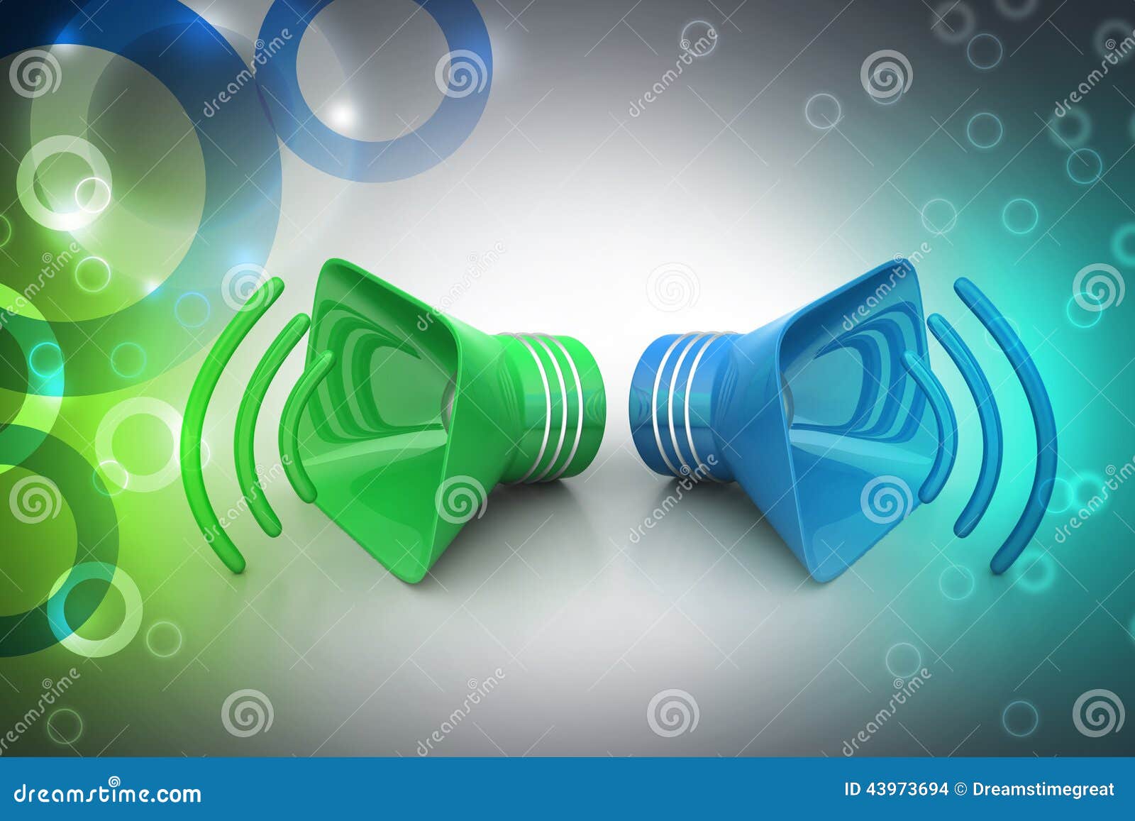 Public Announcement Loudspeakers Stock Illustration - Illustration of ...