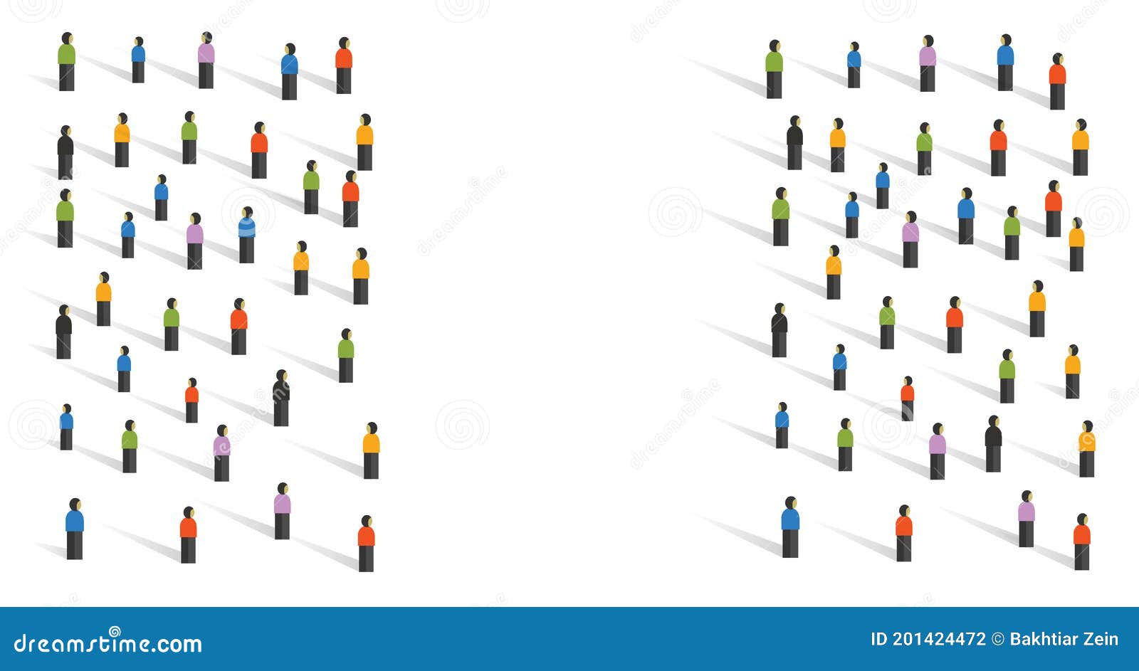 Public Backlash Opponent Rivalry Concept in Crowd Standing at Different ...