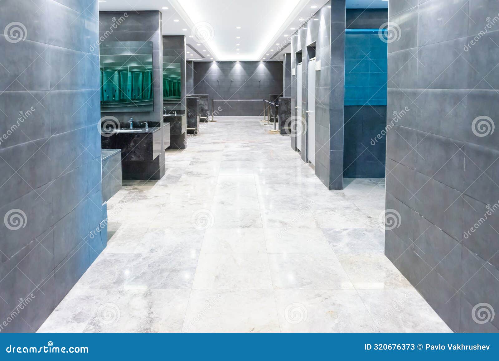 Public Bathroom Restroom Lavatory Interior Stock Image - Image of ...
