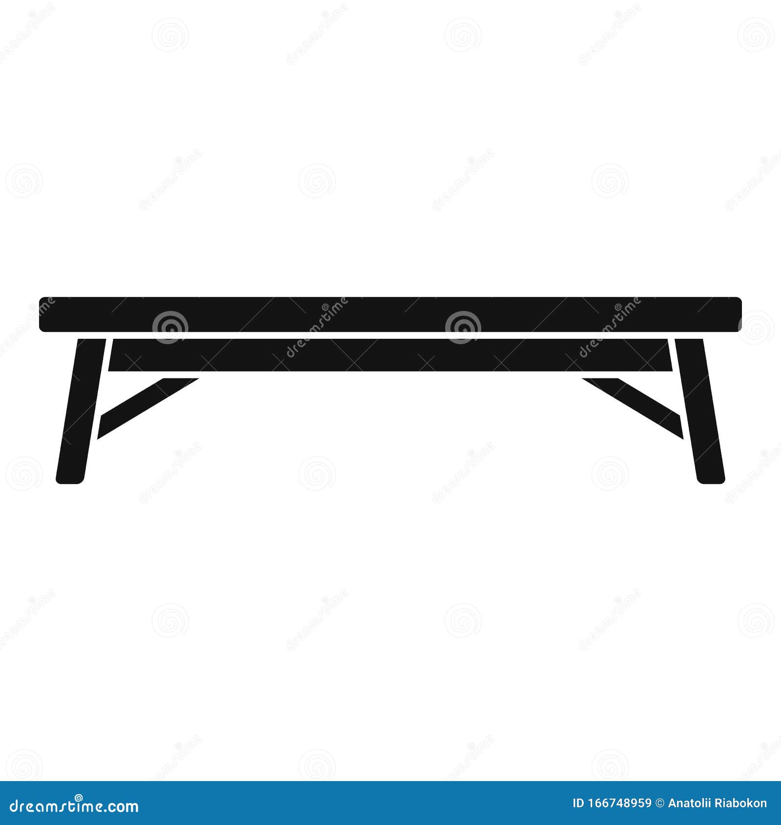 Public Bench Icon, Simple Style Stock Vector - Illustration of light ...