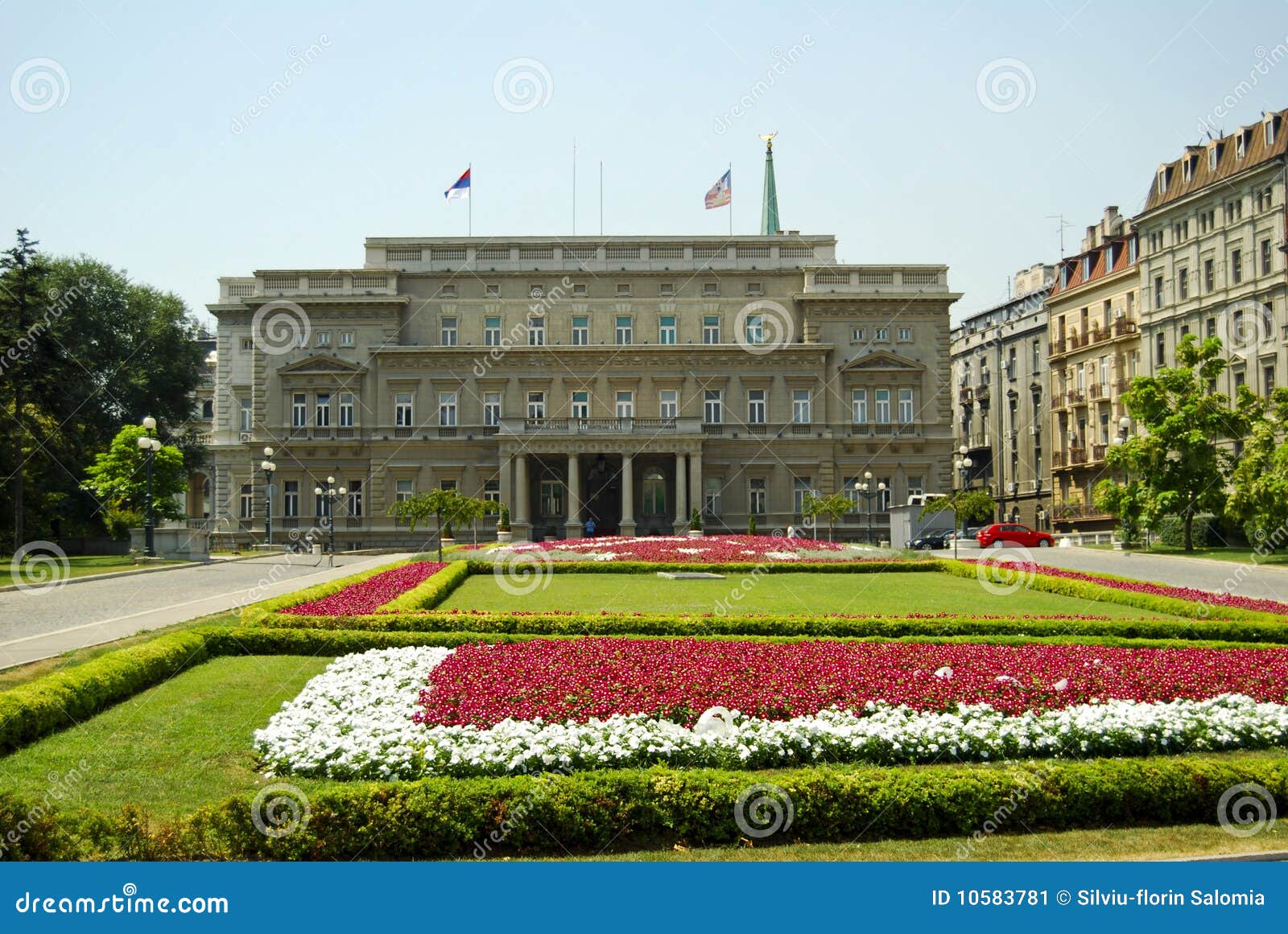 Public Building in Belgrade Stock Image - Image of belgrade, grass ...