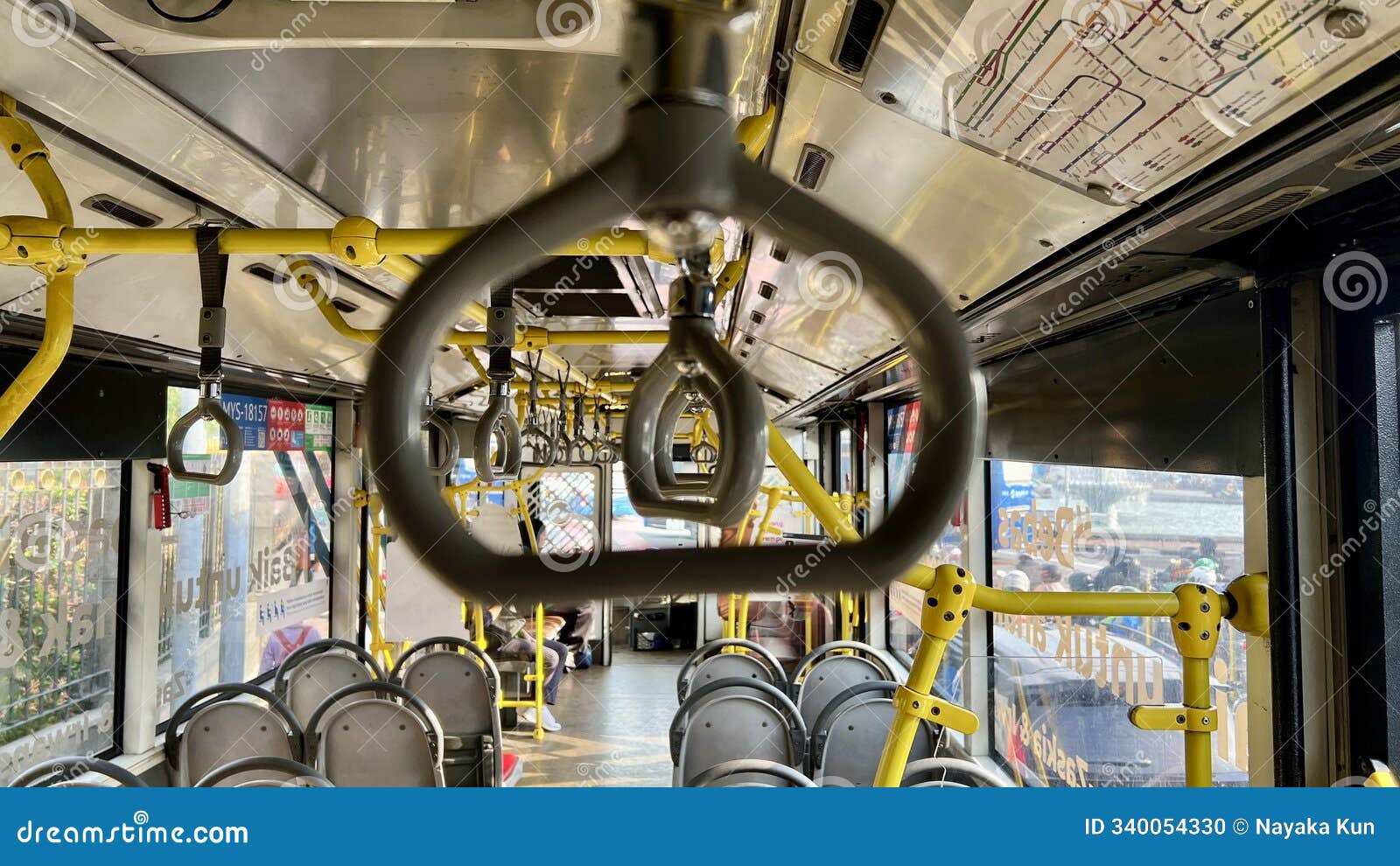 Inside of City Bus in Indonesia Editorial Image - Image of daytime ...