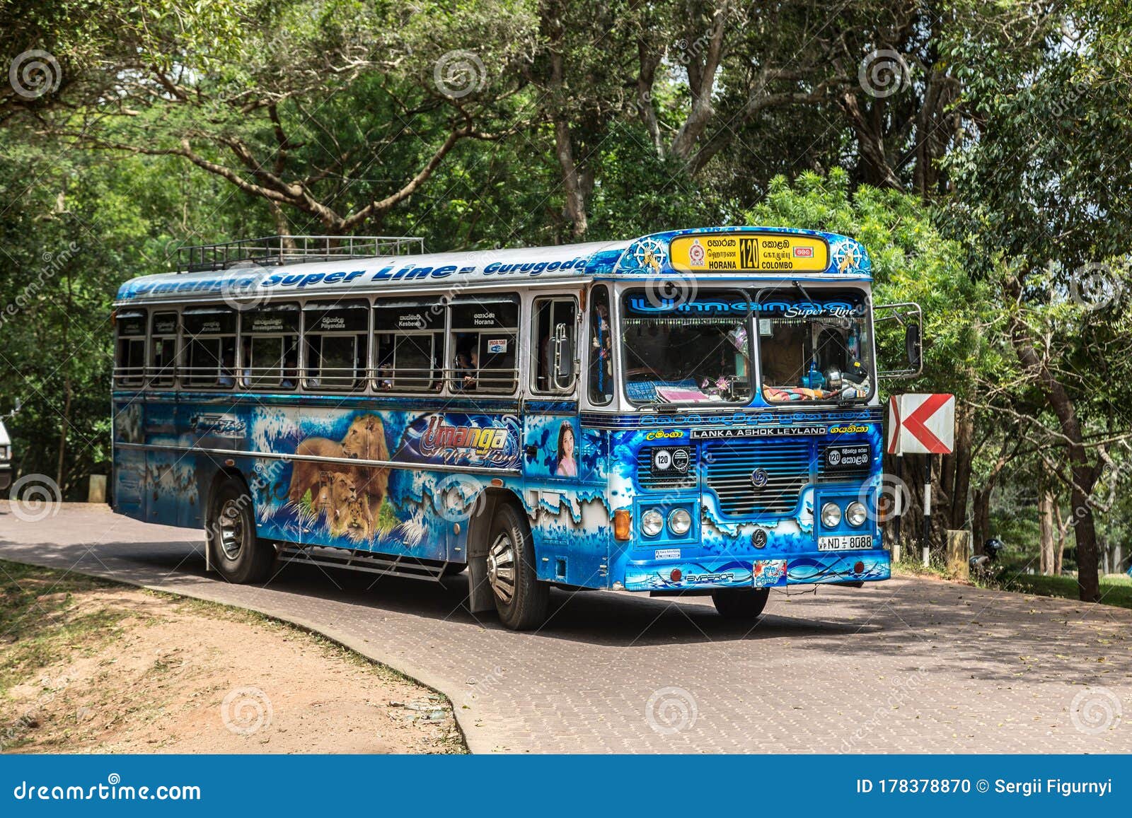 Public bus in Sri Lanka editorial image. Image of transportation ...